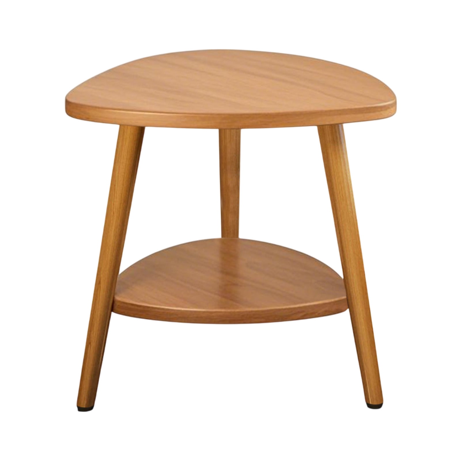 Taicans Side Table,Small Triangle End Table with Lower Shelf,2-Tier ...