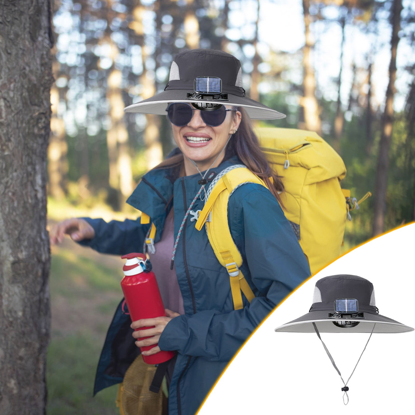 Taicans Solar Sun Hat,Outdoor Wide Brim Sun Hat with 1 Solar Fan ...
