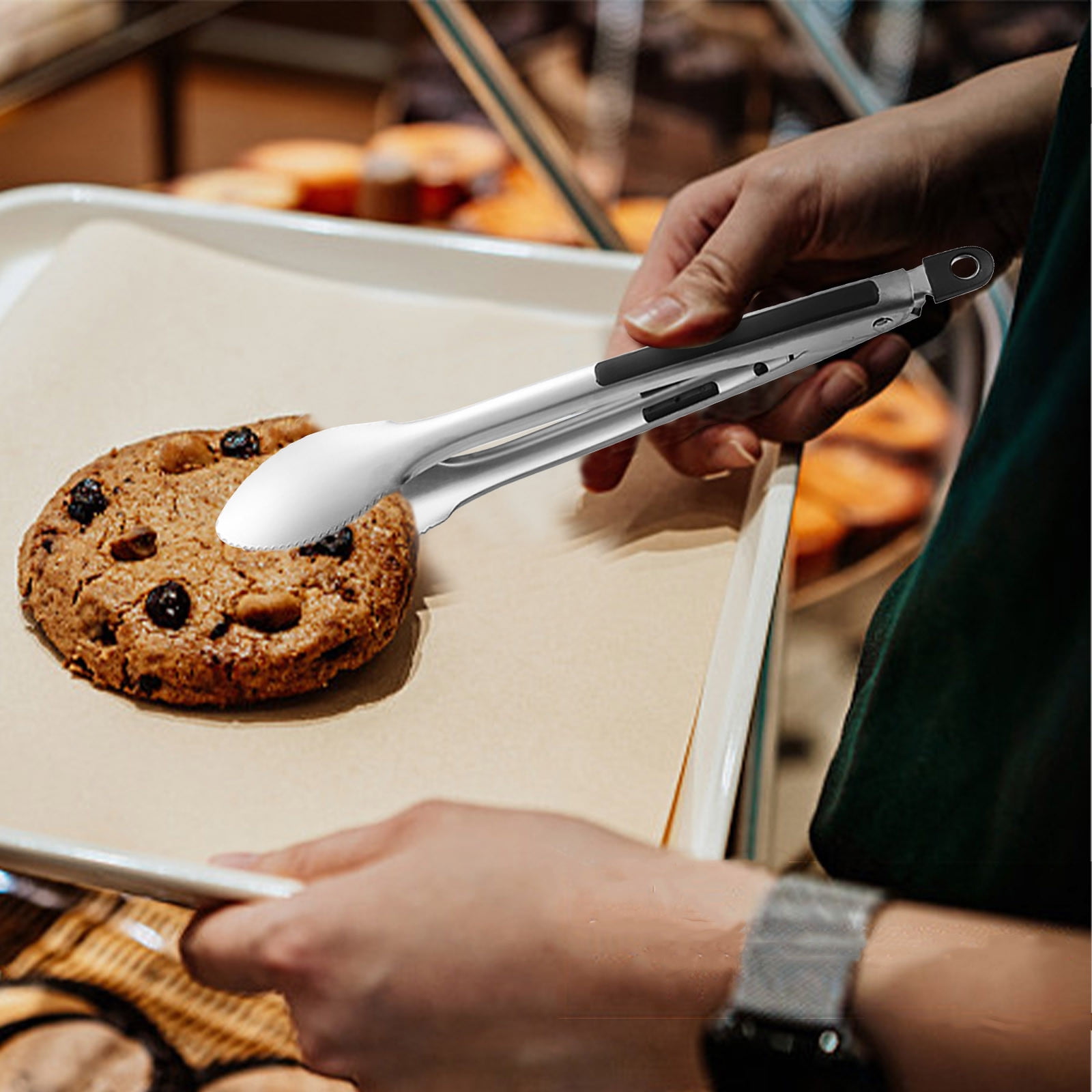 Taicans Stainless Steel Kitchen Tongs,Heat Resistant 600 Degrees ...