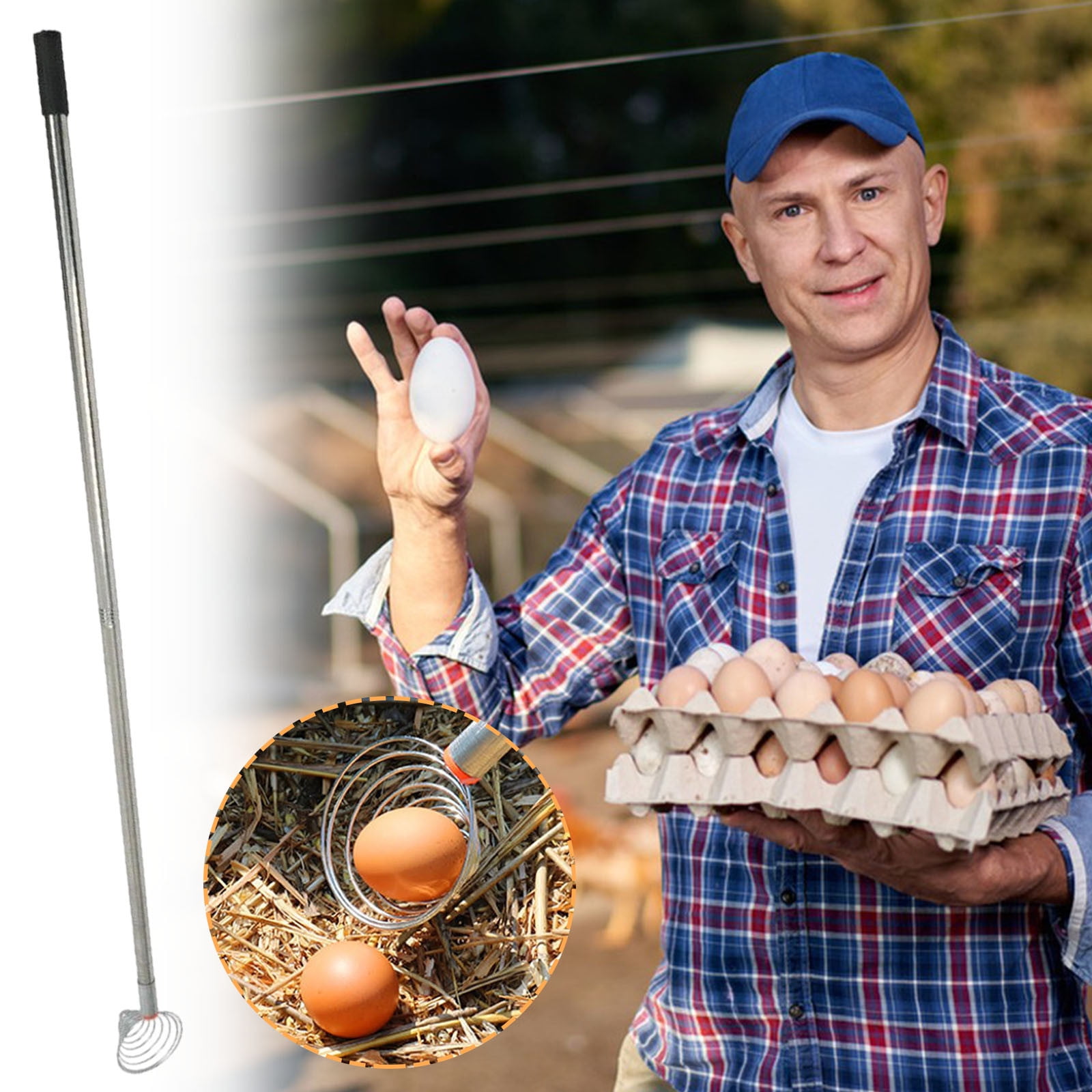 Taicans Stainless Steel Nut Gatherer Peanut Picker Egg Grabber Potato ...