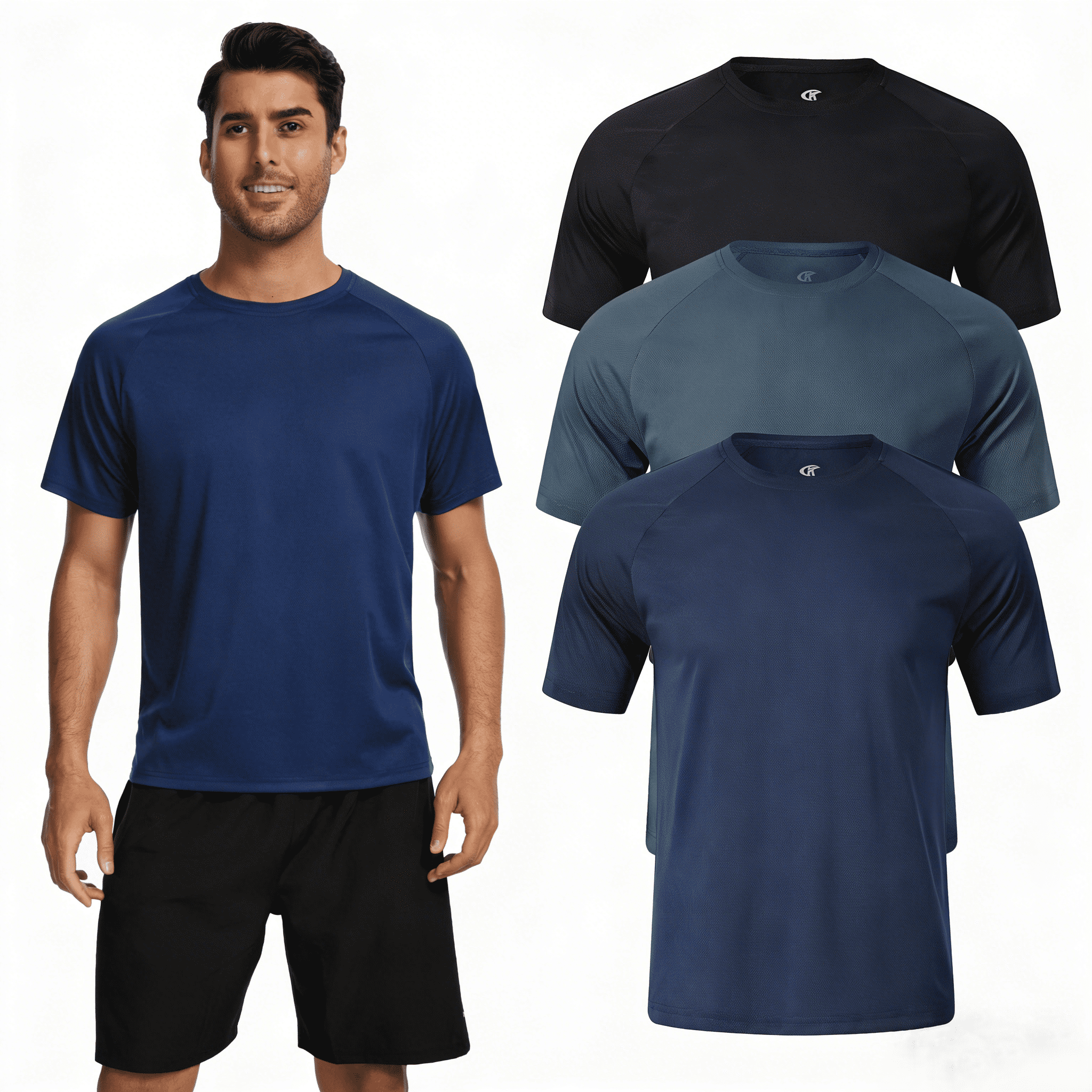 Taigaofy 3 Pack Men's Athletic Shirts Breathable Basketball Short ...