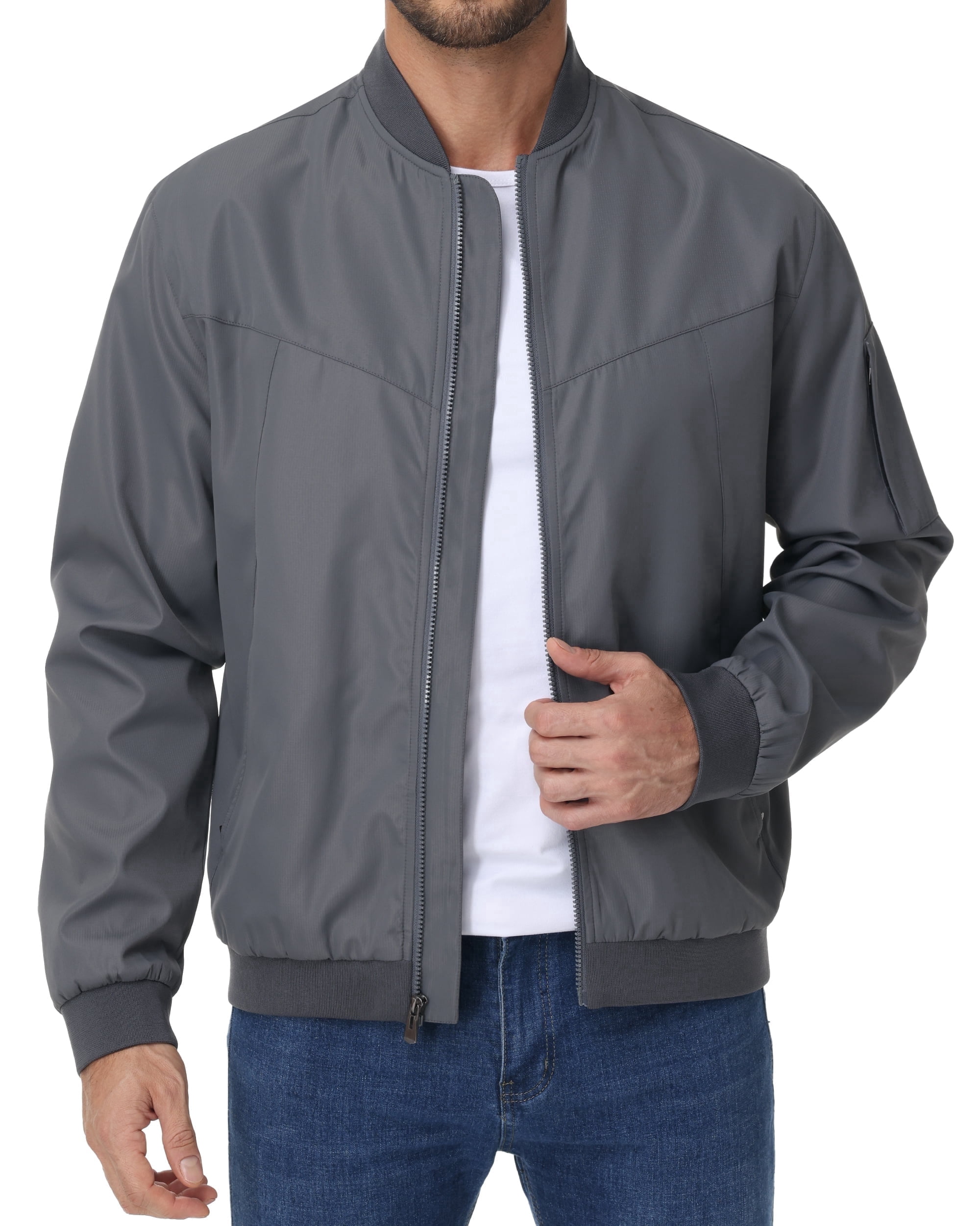 Taigaofy Men's Lightweight Outdoor Jacket Windbreaker Casual Fashion ...
