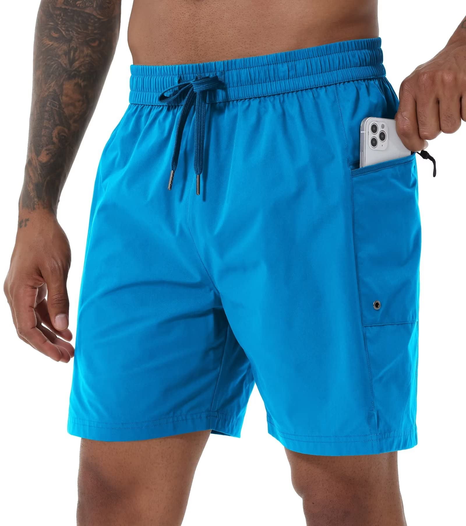 Taigaofy Mens Swim Trunks Short Quick Dry Sports Shorts with Mesh ...