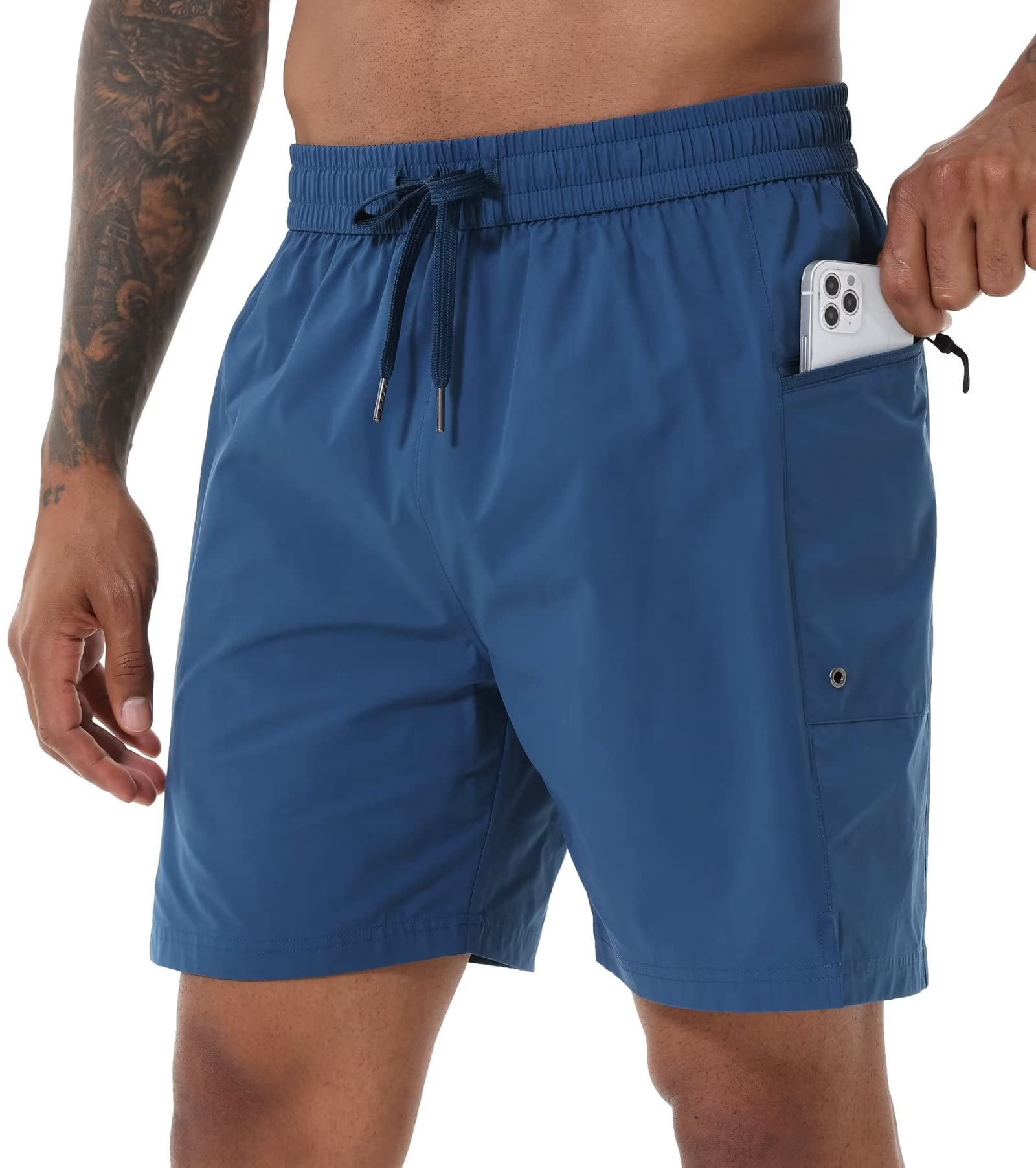 Taigaofy Mens Swim Trunks Short Quick Dry Sports Shorts with Mesh ...