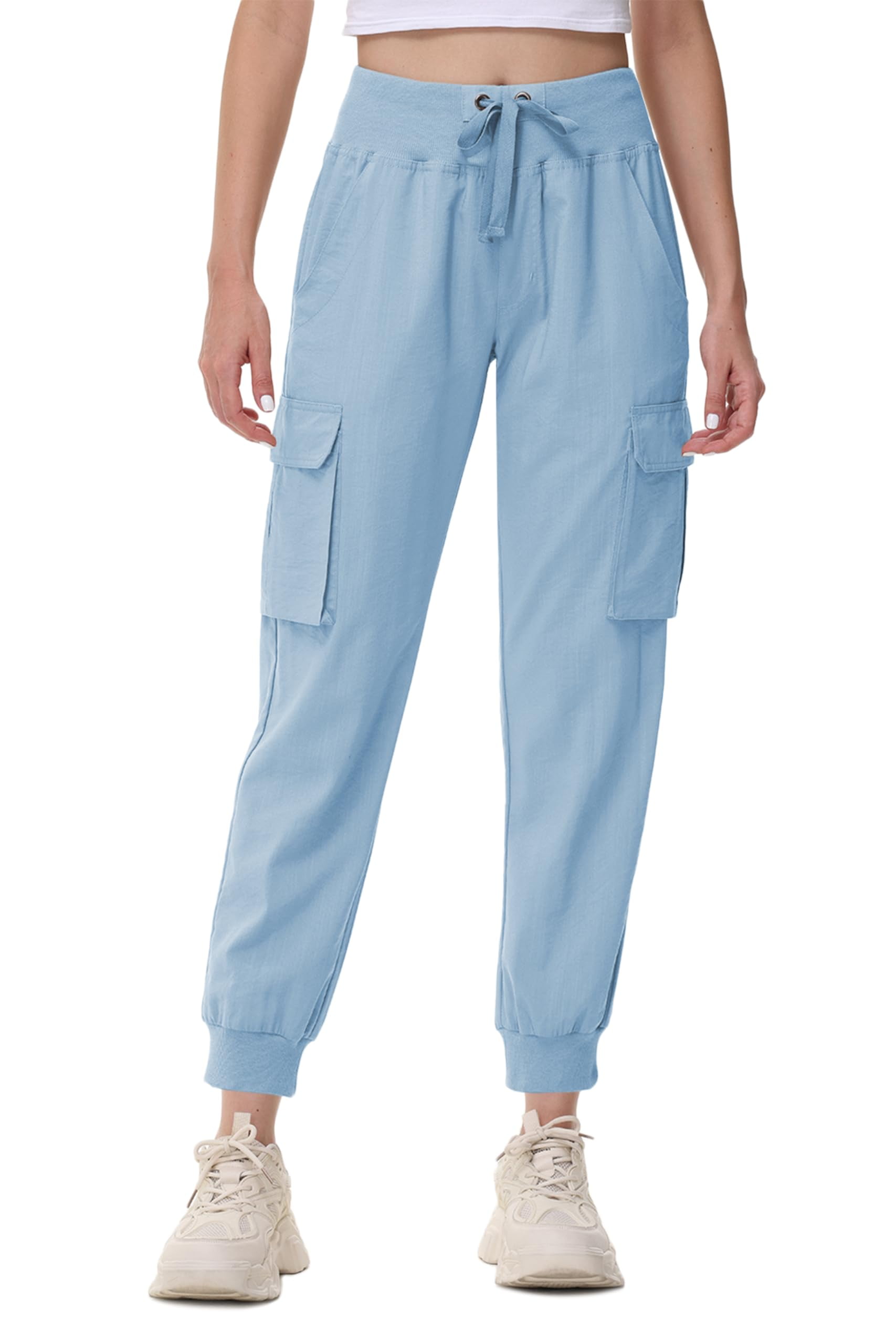 Taigaofy Women's Lightweight Cargo Capris Hiking Summer Pants Joggers ...