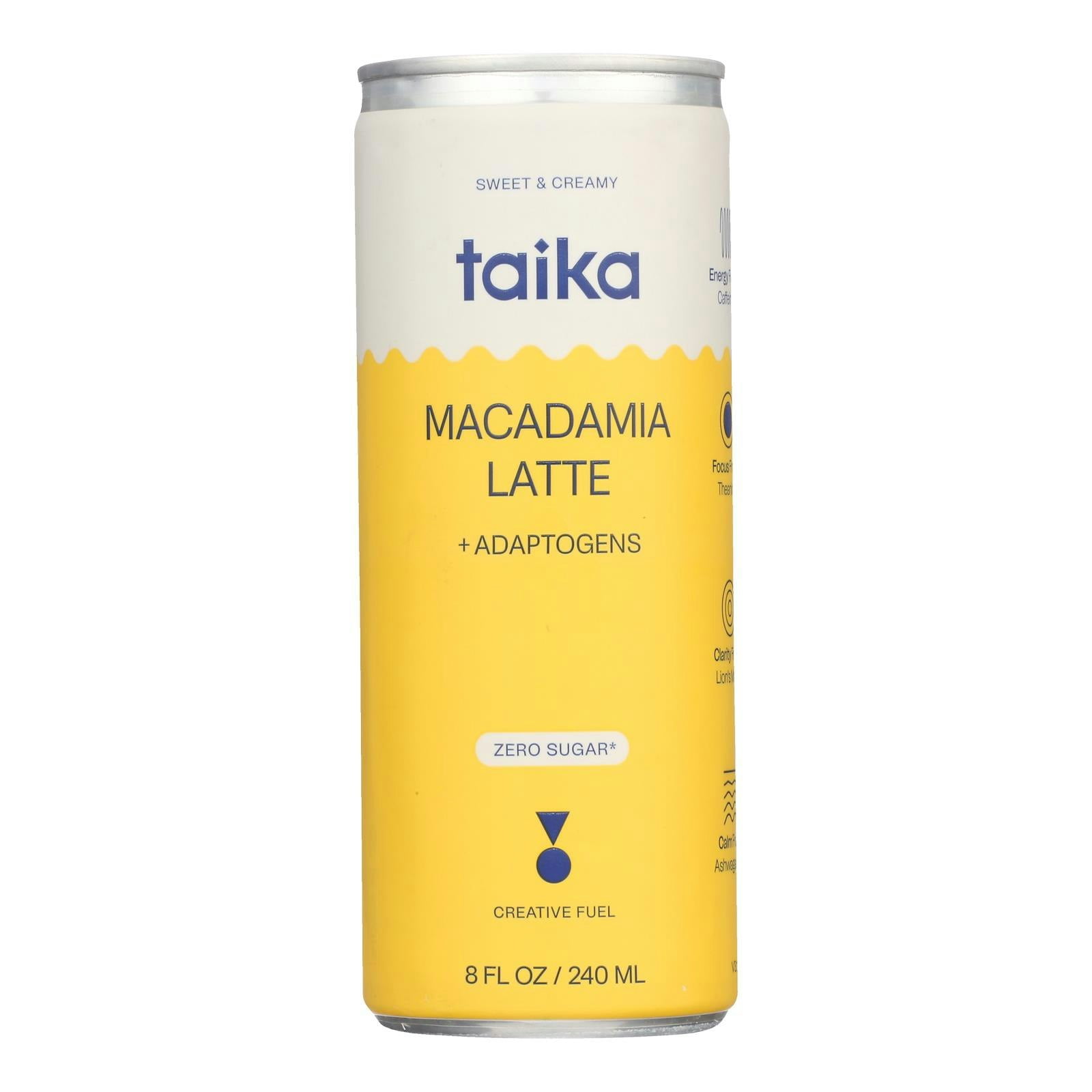 Taika Macadamia Latte Ready To Drink Coffee 8 fl oz (Pack Of 12 ...
