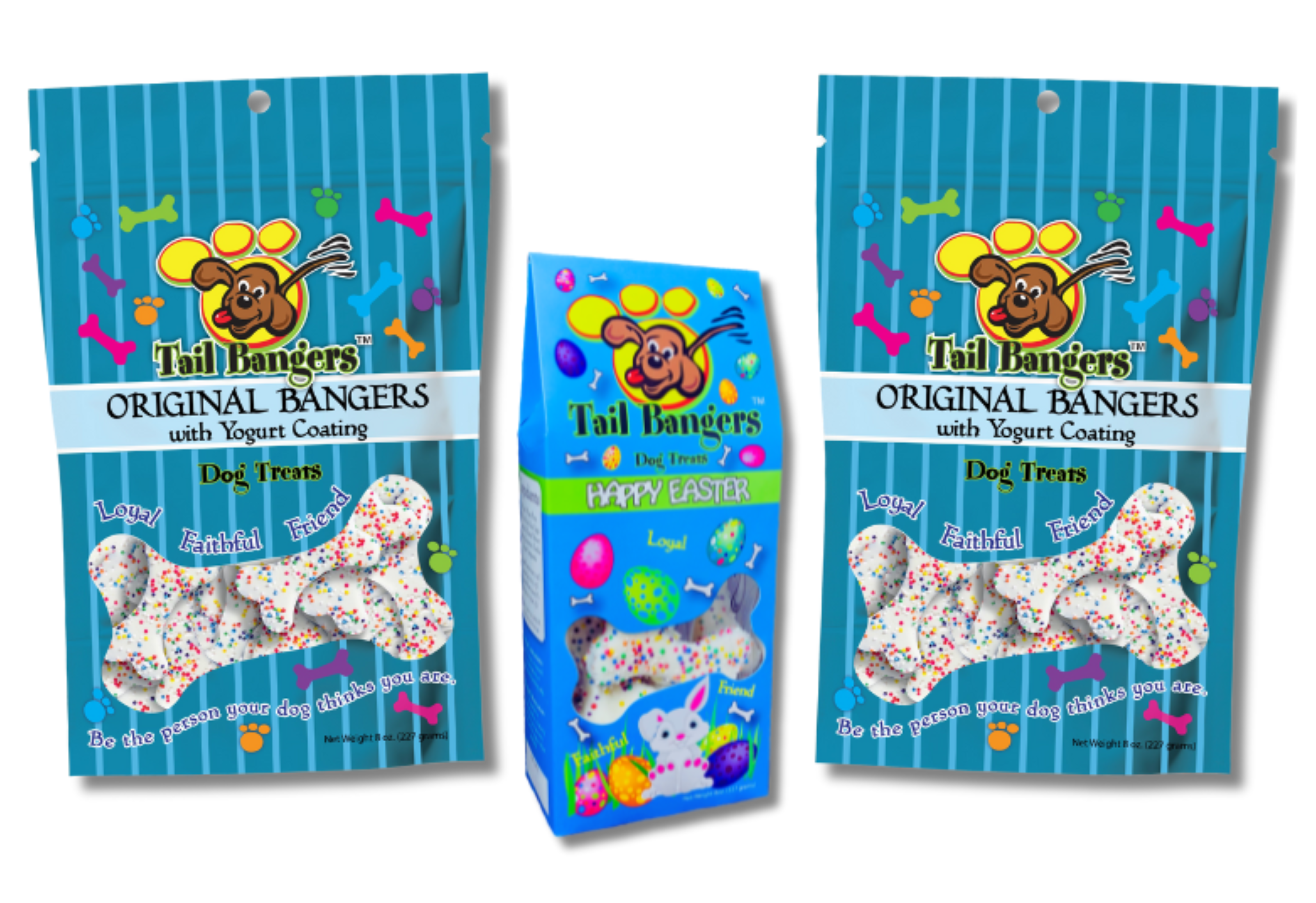 Tail Bangers Easter Gift Pack Peanut Butter & Honey Crunchy Dog Treats ...