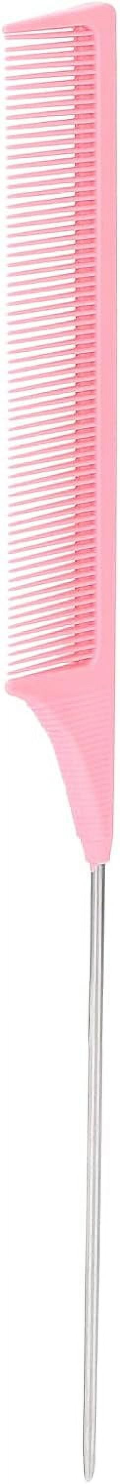 Tail Comb with Steel Pintail, Professional Hair Comb for Sectioning ...