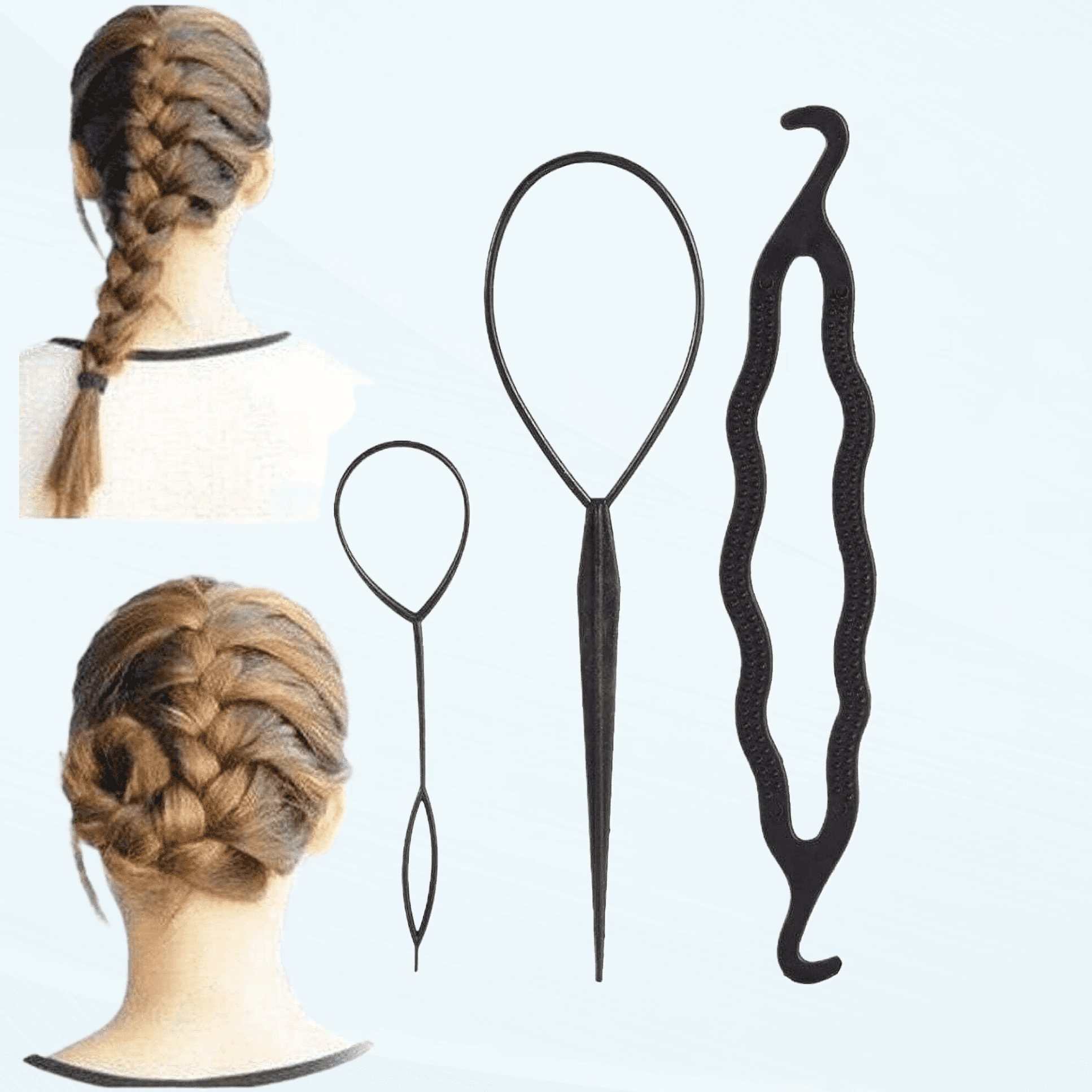 Tail, DIY Hair Styling Accessories Tools Hair Styling Set Magic Simple ...