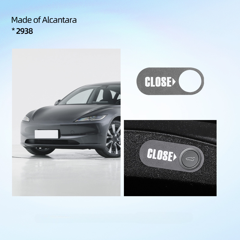 Tail Door Switch Sticker for Tesla New Model 3+ Highland 2024 Alcantara ...