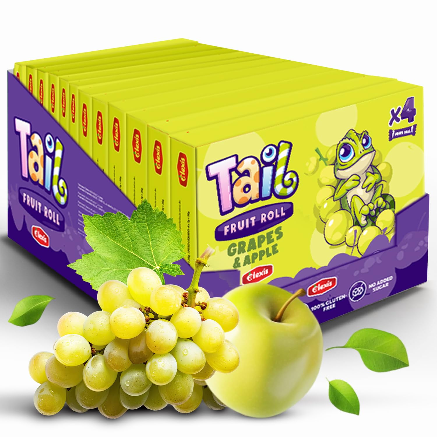 Tail Fruit Roll Healthy MZF22 Snacks 48 Individual Packs Grape (Uva ...