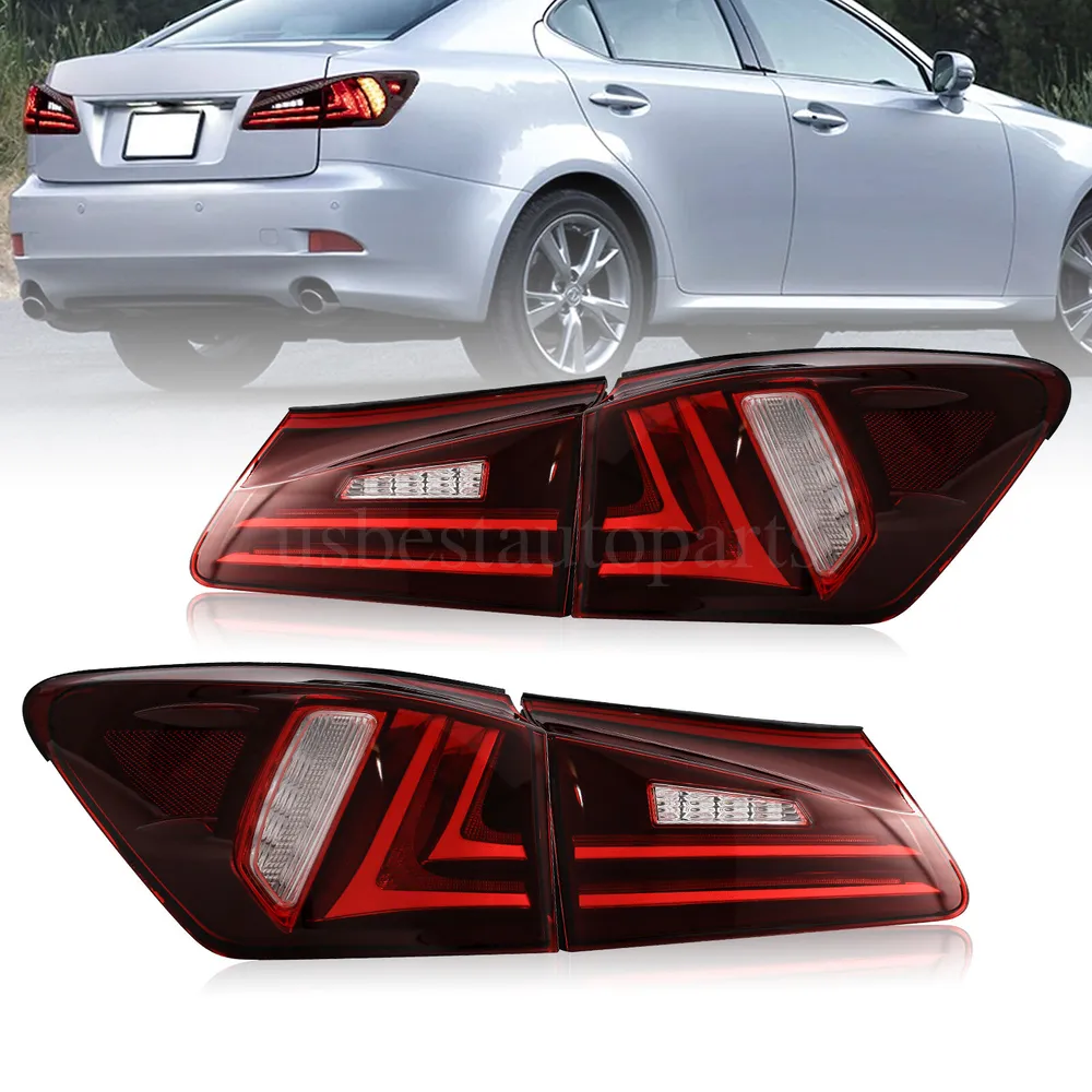 Tail Lamps Lights Pair Fit For Lexus IS250 IS350 ISF 2006-2013 Red Lens LH+RH - Walmart.com