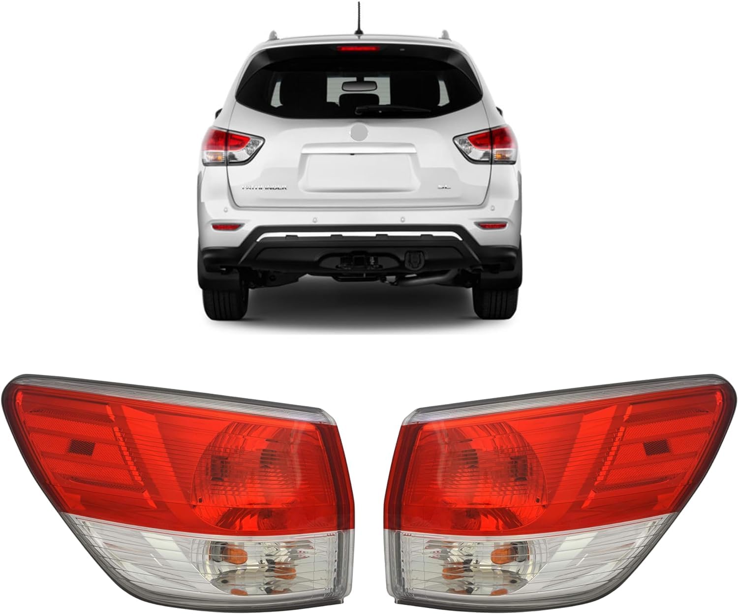 Tail Lamps Replacement for Nissan Pathfinder 2013-2016 Halogen Tail ...