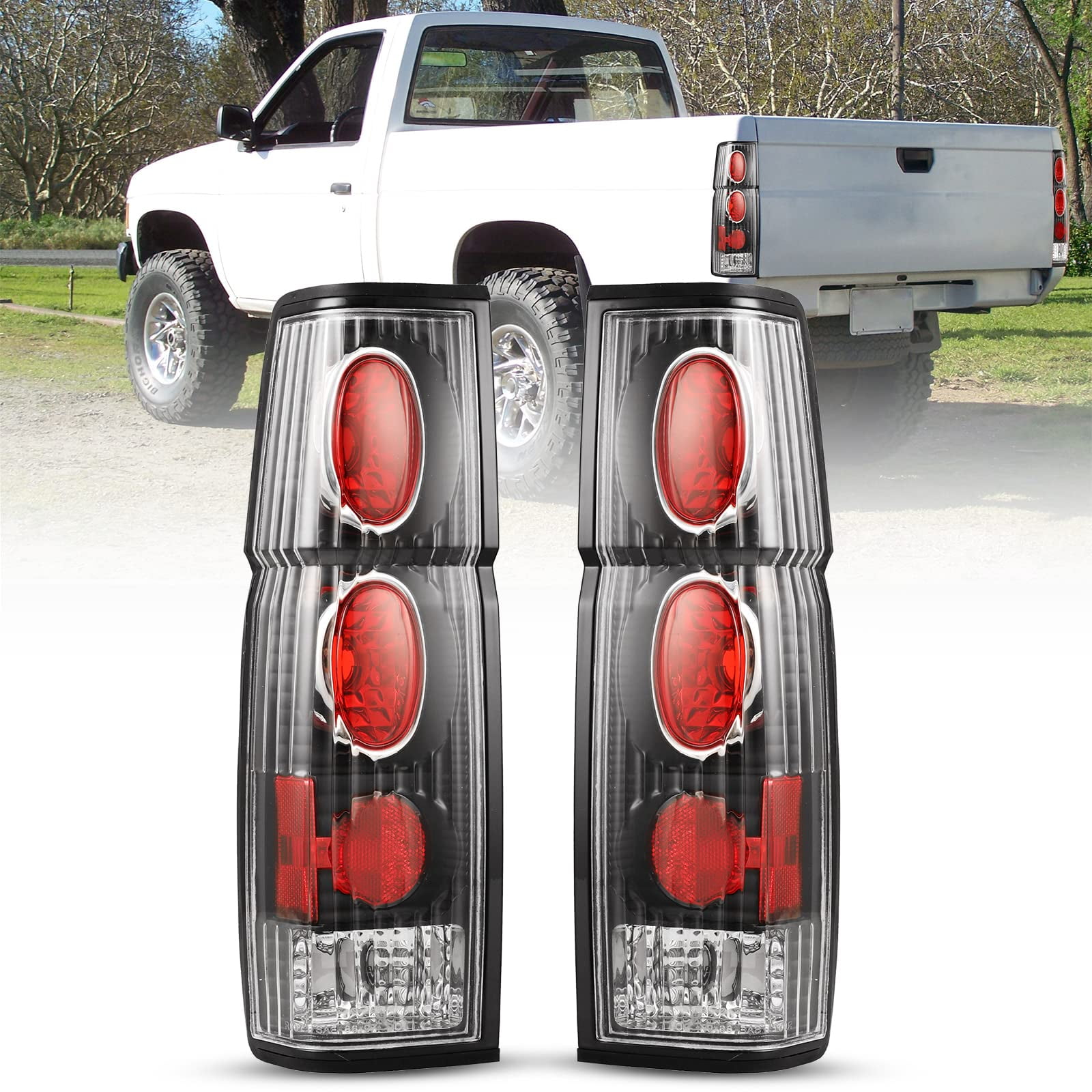 Tail Light Assembly Compatible With 1986-1997 Nissan Hardbody D21 SE/XE ...
