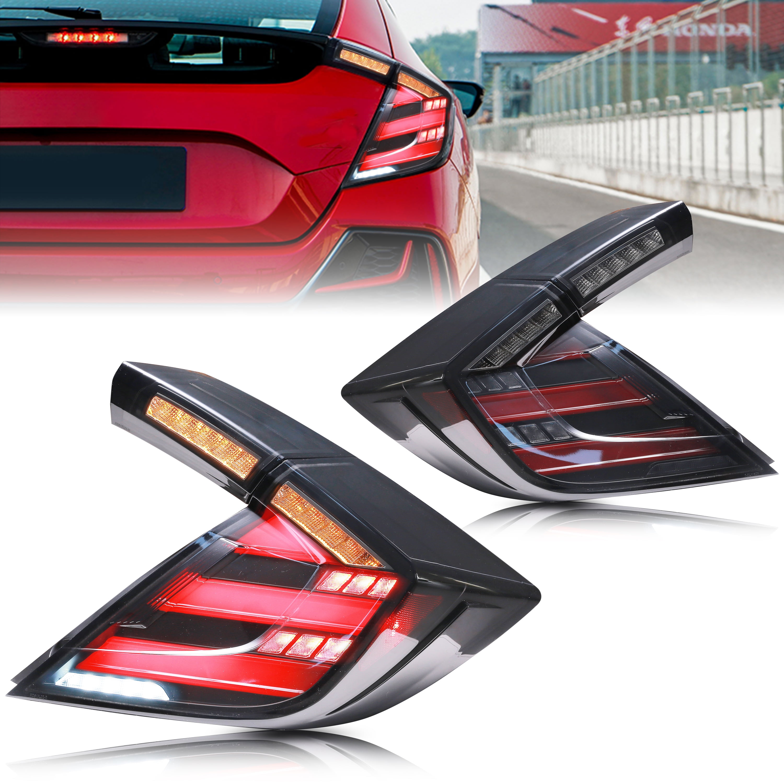 Tail Light Compatible with Civic - 2016 2017 20218 2019 2020 2021 Civic ...