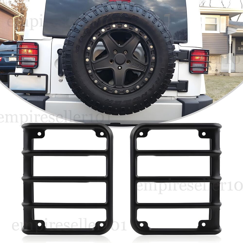 Tail Light Guards Cover Frame For 2007 - 2018 Jeep Wrangler JK Rear ...