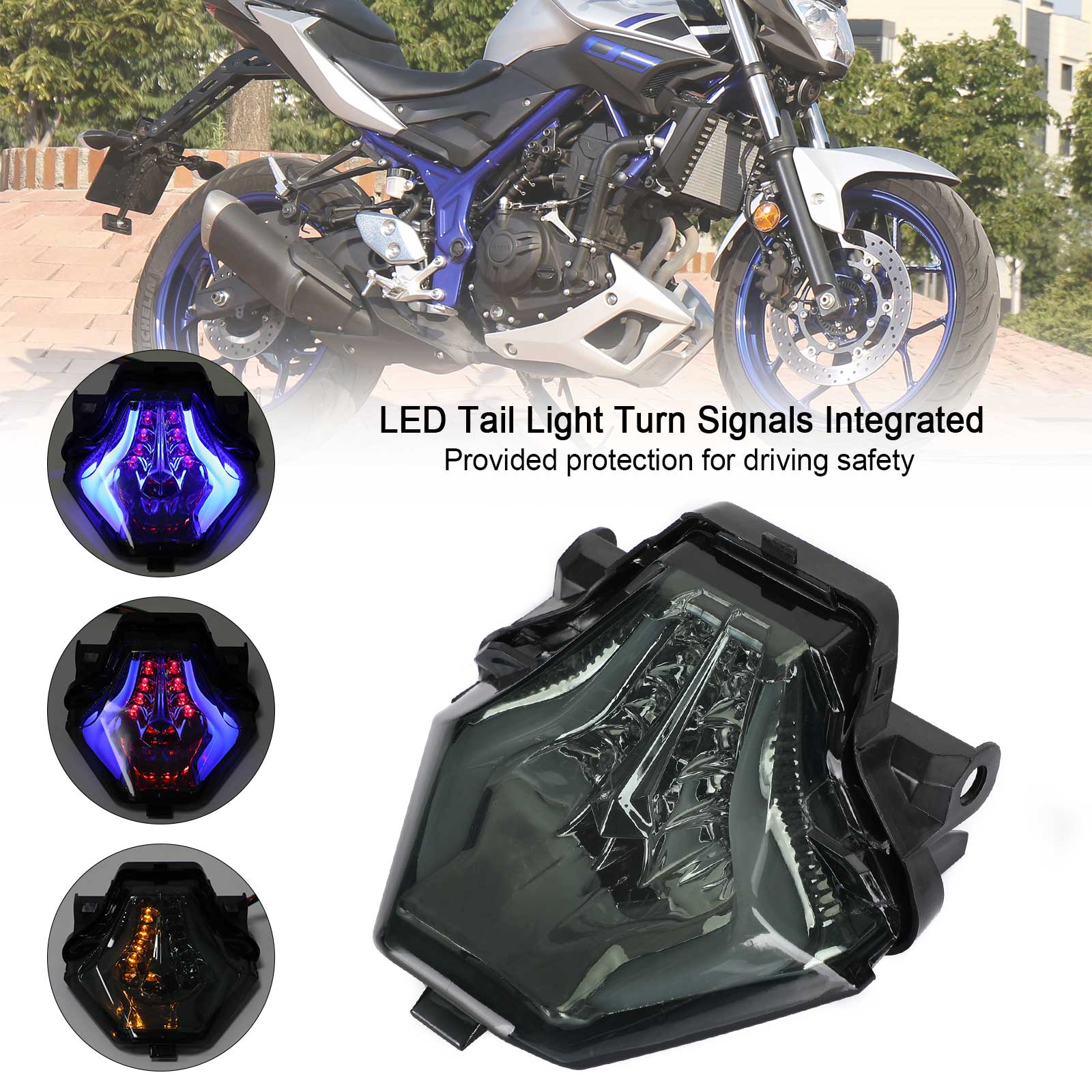 Tail Light Turn Signals Integrated For YAMAHA YZF R25/R3 MT 03/07/25 FZ ...