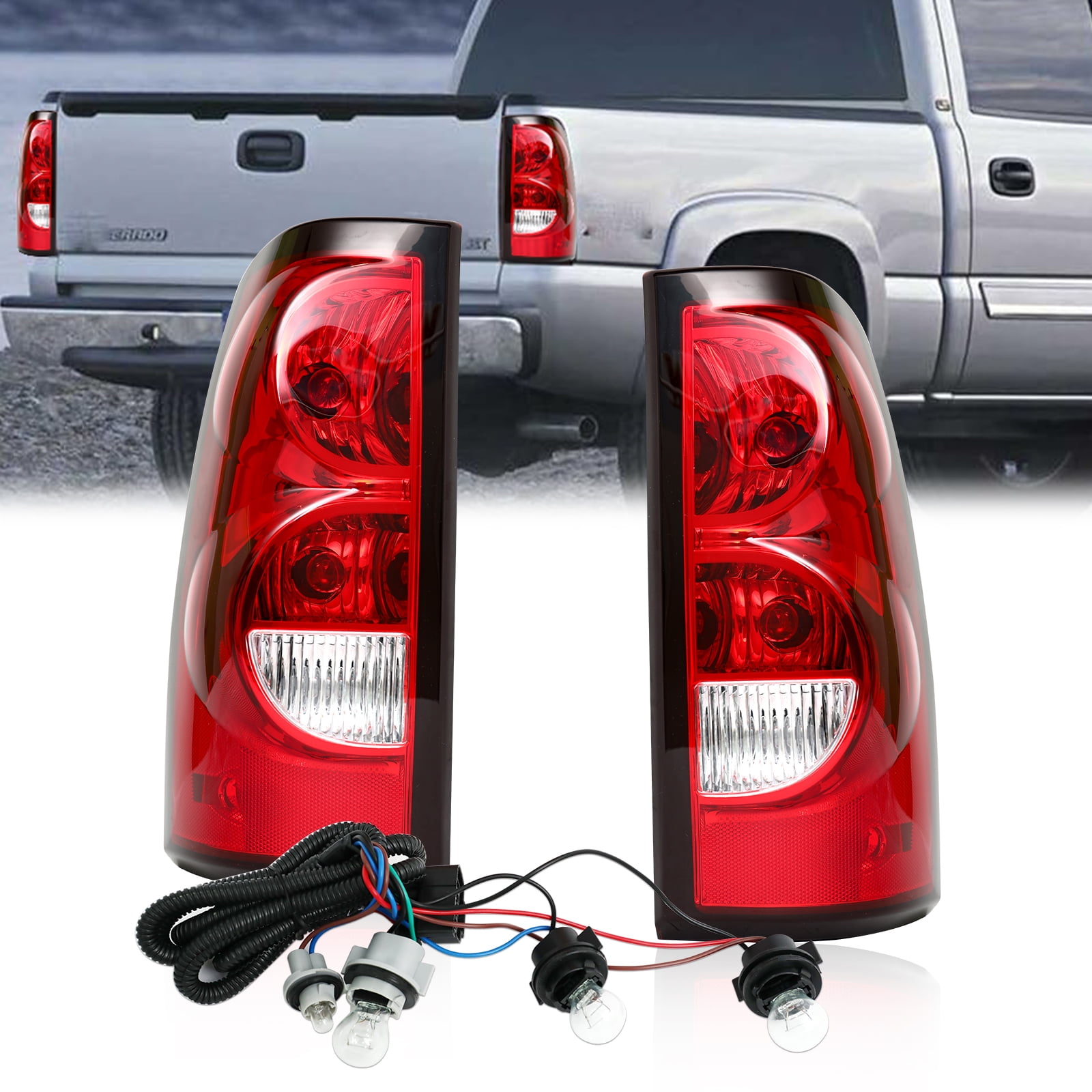 Tail Lights Compatible with 2003-2006 Chevy Silverado 1500 2500 3500 ...