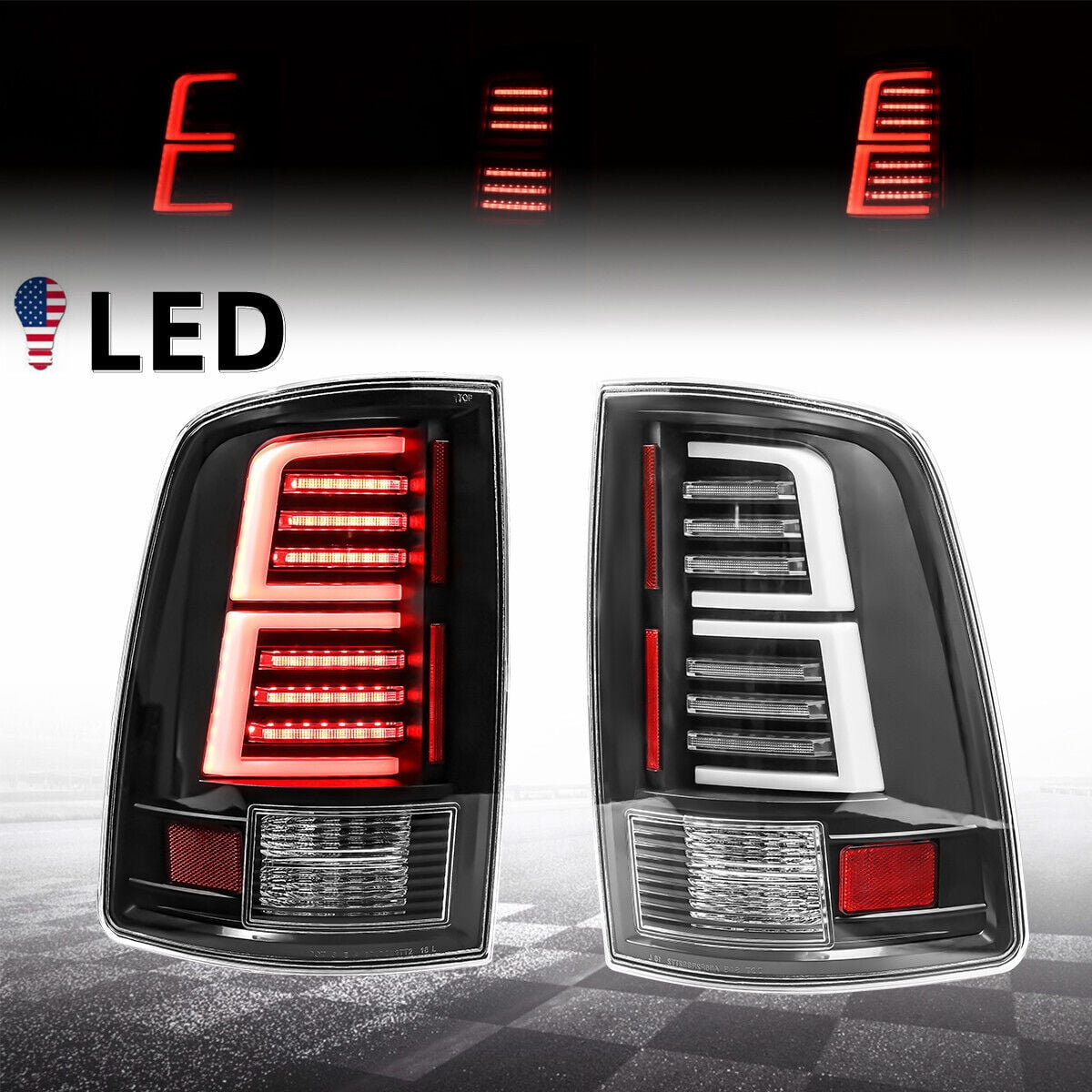 Tail Lights Fit 2009-2018 Dodge Ram 1500/2500/3500 and 2019 Ram Classic ...