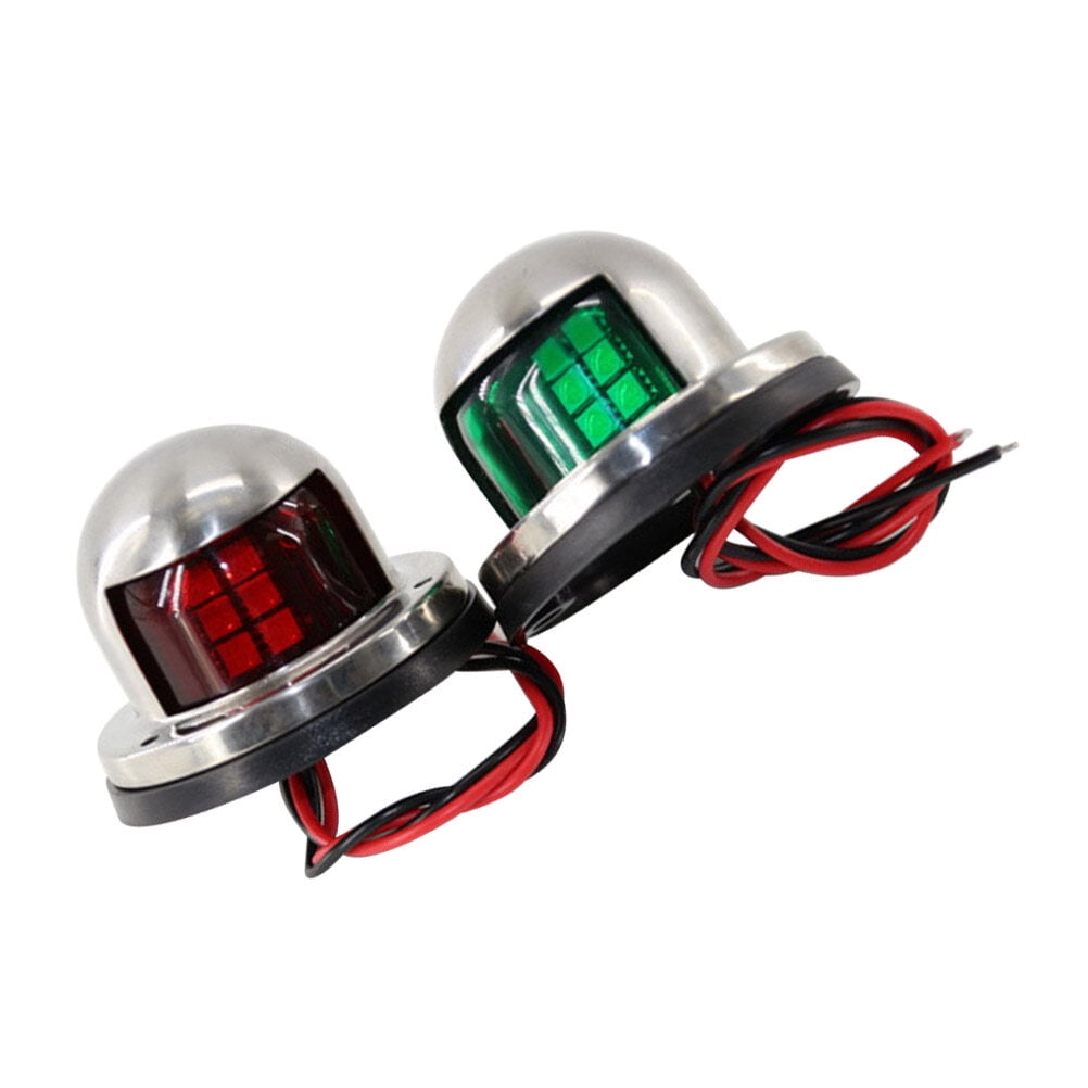 NIAIZEK IP65 LED Boat Side Signal Lights, Round Dinghy Navigation ...