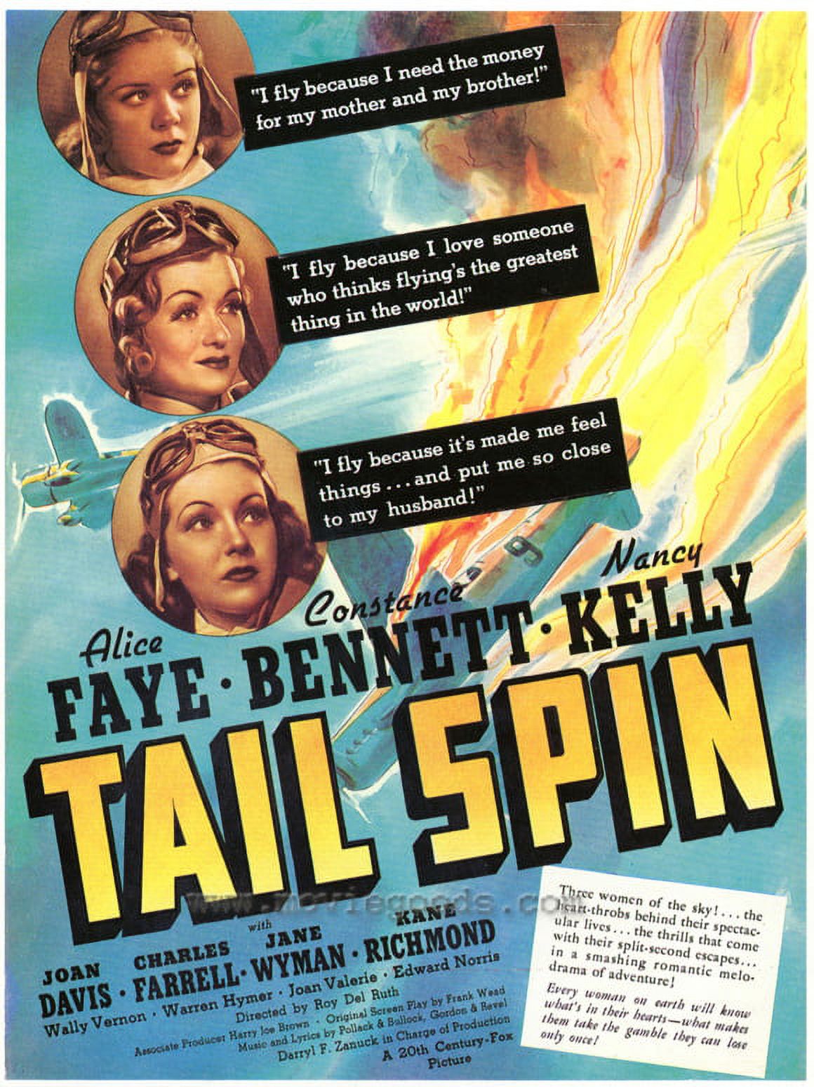 Tail Spin - movie POSTER (Style A) (27" x 40") (1939) - Walmart.com