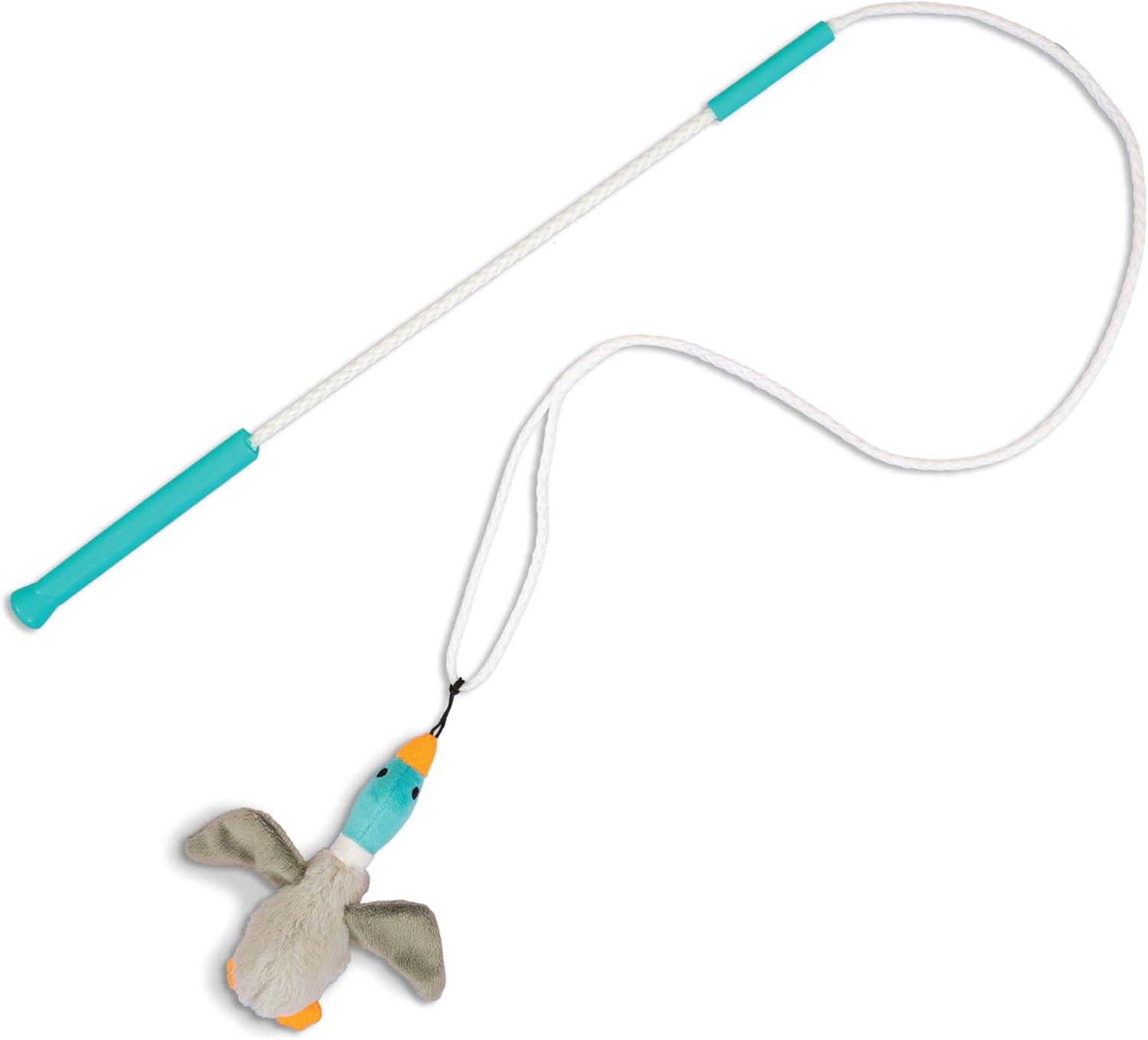 Tail Teaser Interactive Dog Wand Toy with Squeaky Plush Teaser and ...