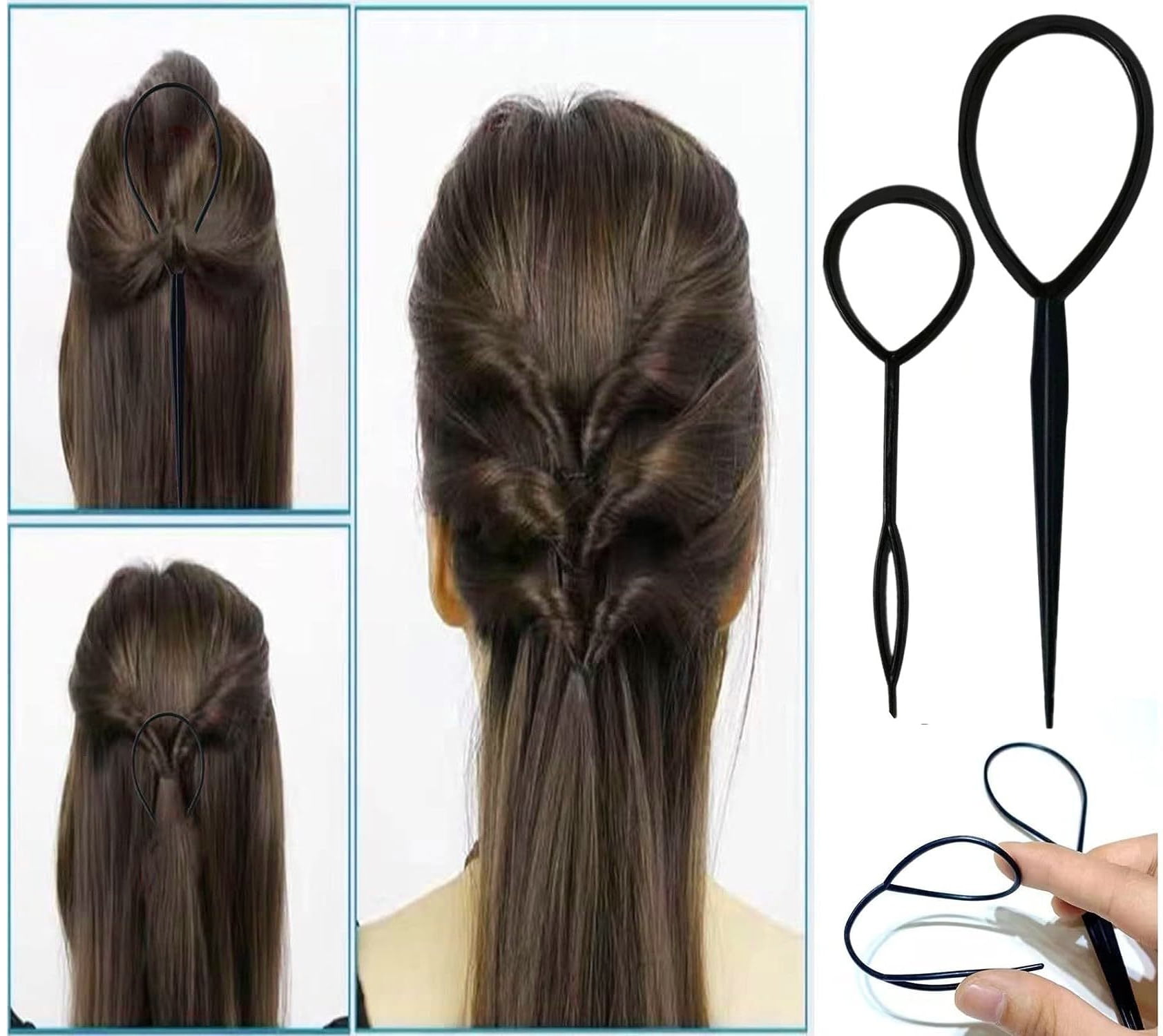 Chic Hairstyles Made Hair Tool - French Braid & Ponytail Tool for ...