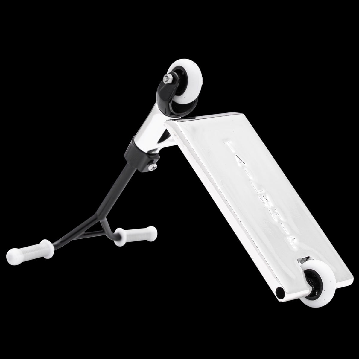 Tail Whip Street Finger Scooter Metal Deck - Silver Chrome Large Deck ...