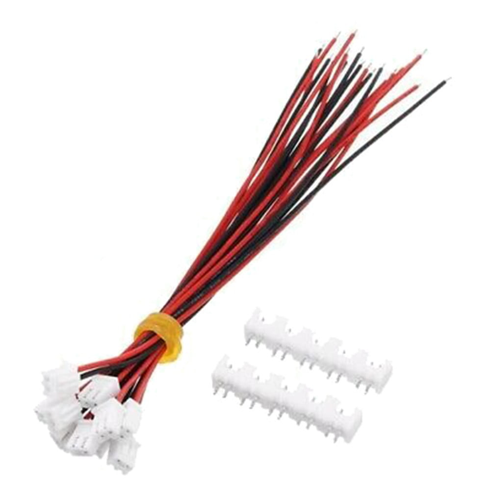 Tailai 10 Sets JST XH2.54mm Wire Cable Connector 2 Pin Male Female Plug ...