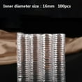 Tailai 100 Pcs 16 mm Coin Holder Capsules Clear Round Plastic Coin ...