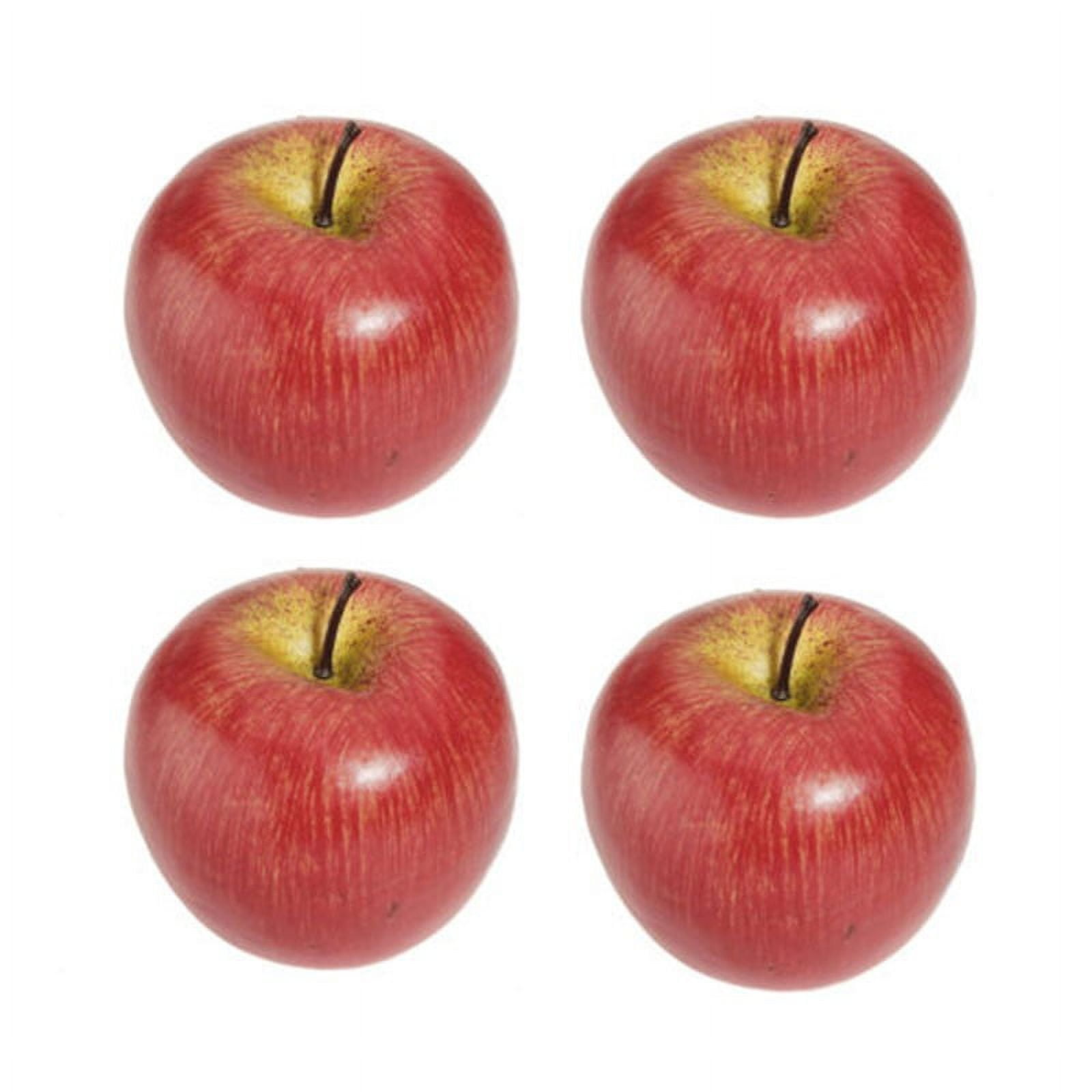 Tailai 4 Pcs Artificial Apples,Lifelike Red Apples Simulation Fake ...