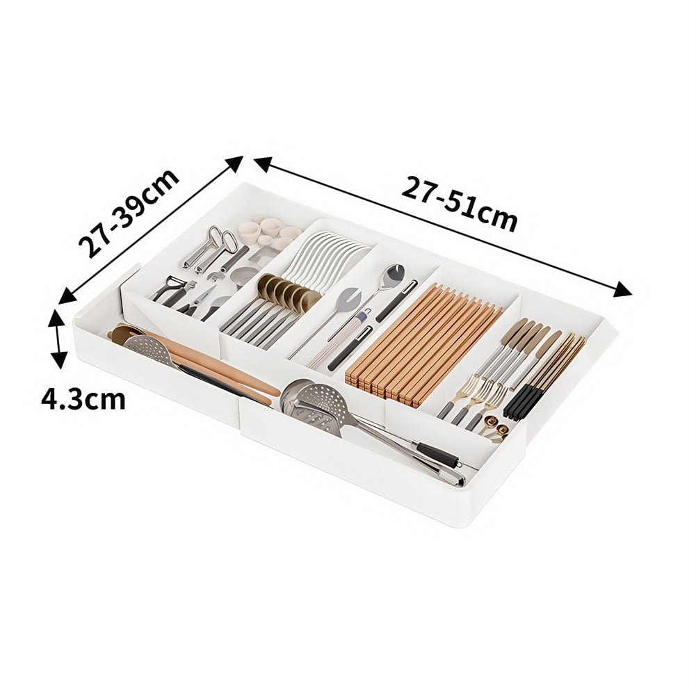 Tailai Adjustable Silverware Organizer Expandable Flatware Holder ...