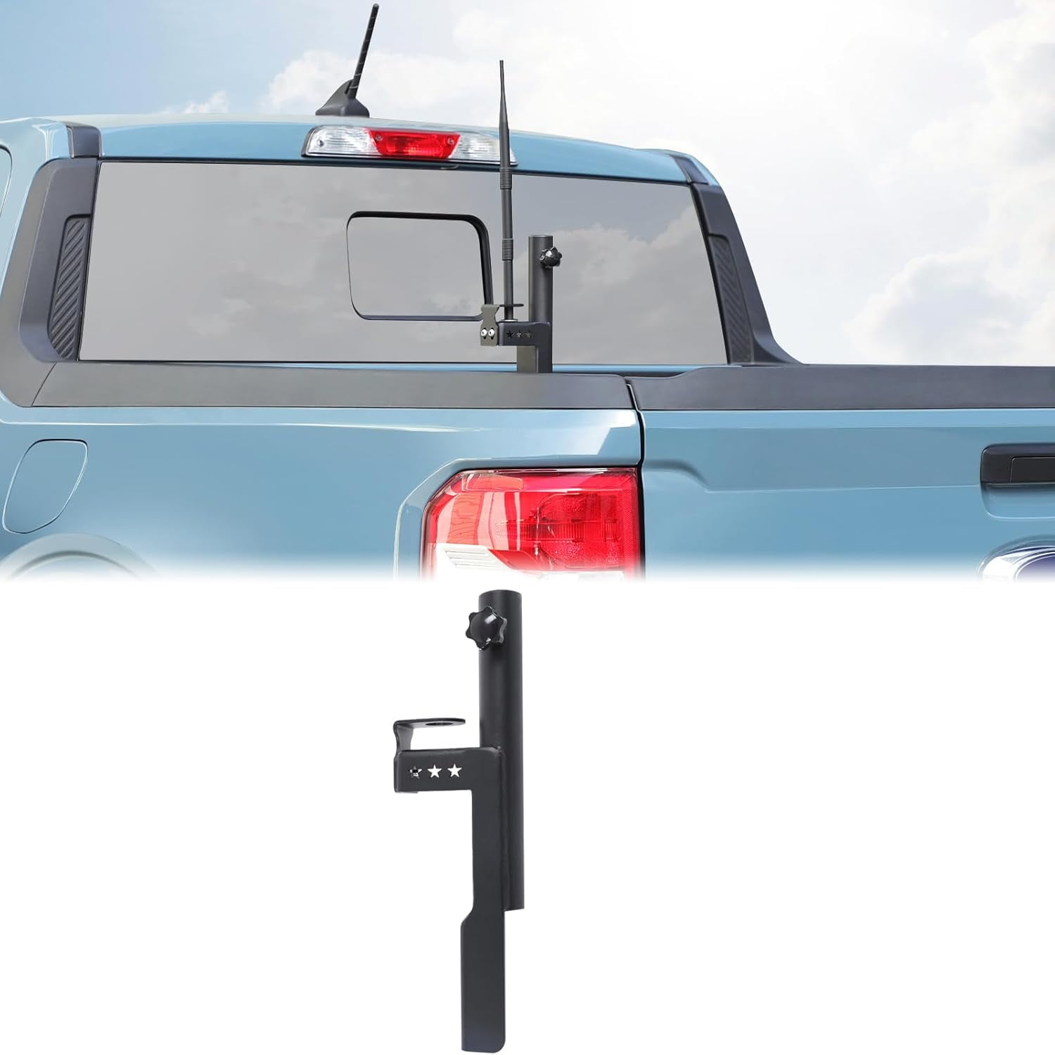 Tailgate Antenna Flag Pole Mount Bracket Compatible with Ford Maverick ...