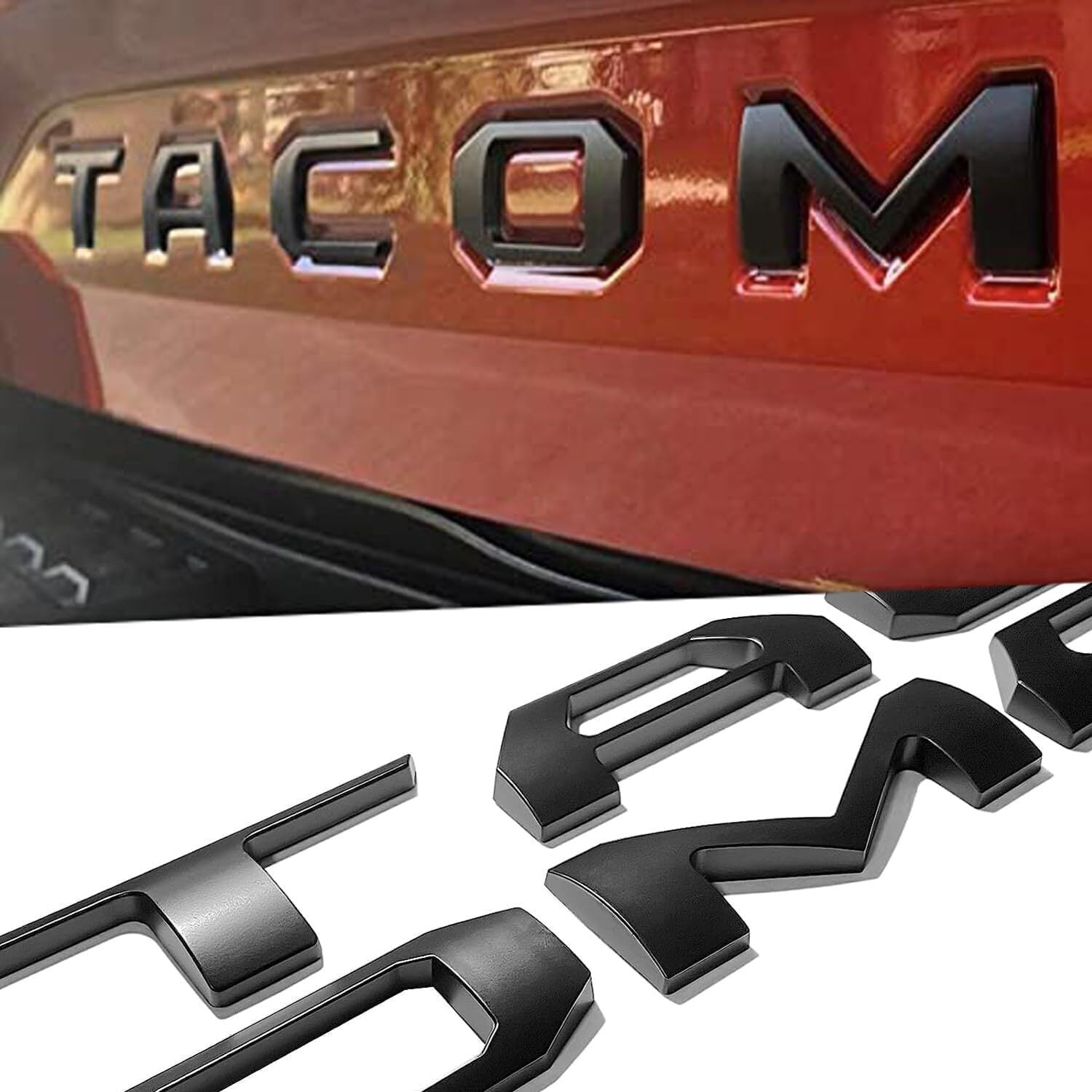 Tailgate Insert Letters Compatible with Tacoma 2024 2025 3D Emblems ...