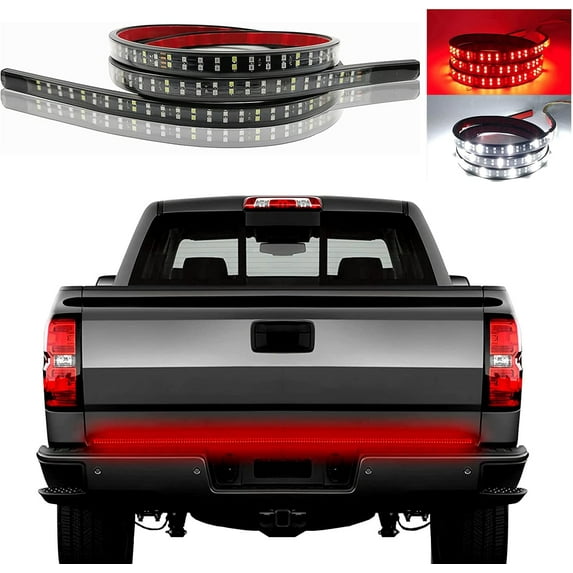 Tailgate Light Bar 48" , IP65 Double Row Strip with Red Running White ...