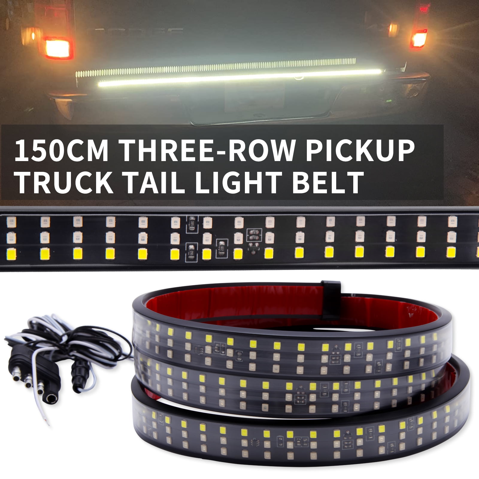 Tailgate Light Bar 60 Inch Triple Row Tail light bar for Pickup Trailer ...