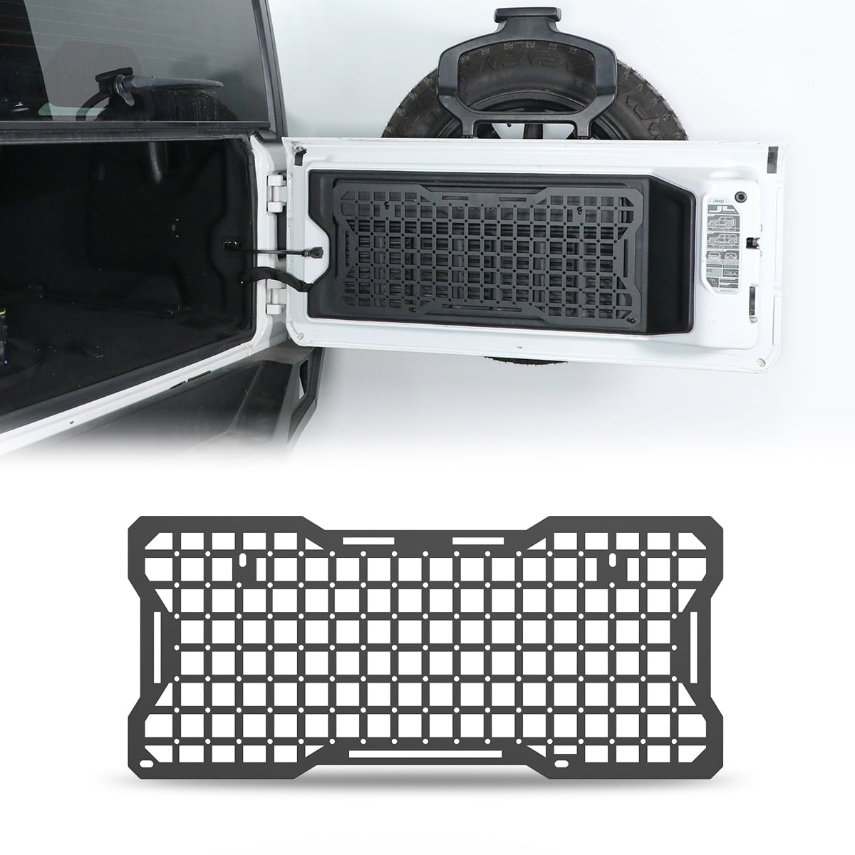 Tailgate Molle Panels for Jeep Wrangler JL 2018-2025,Steel Rear Door ...