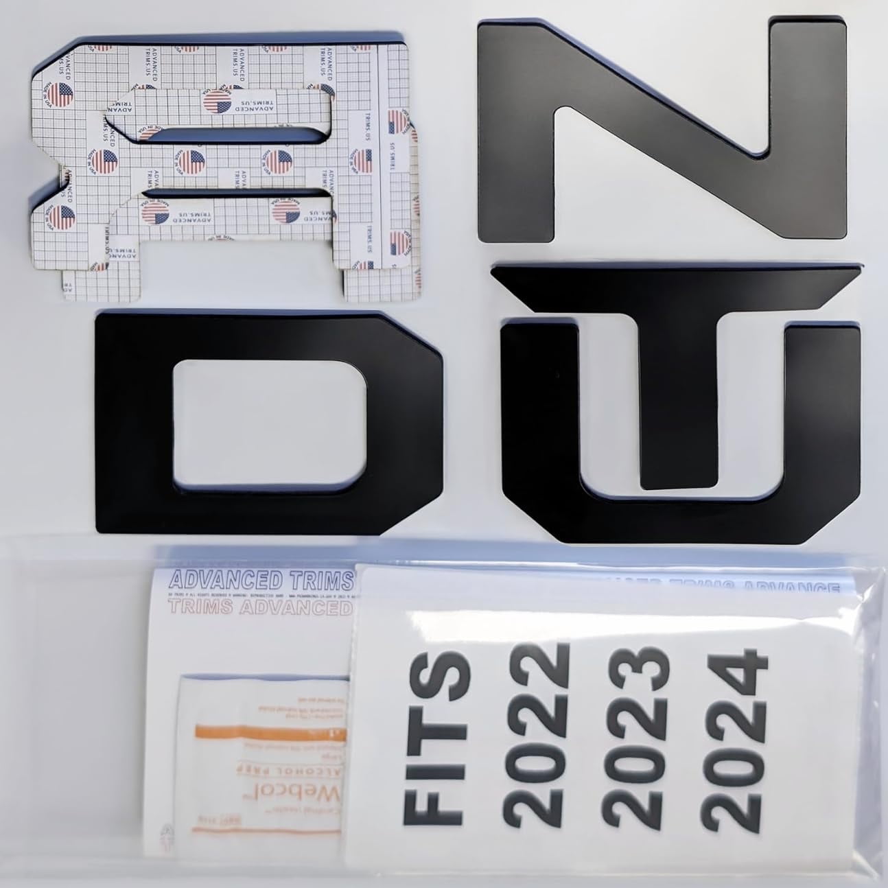 Tailgate Raised Plastic Letters Inserts Compatible with Tundra 2024 ...