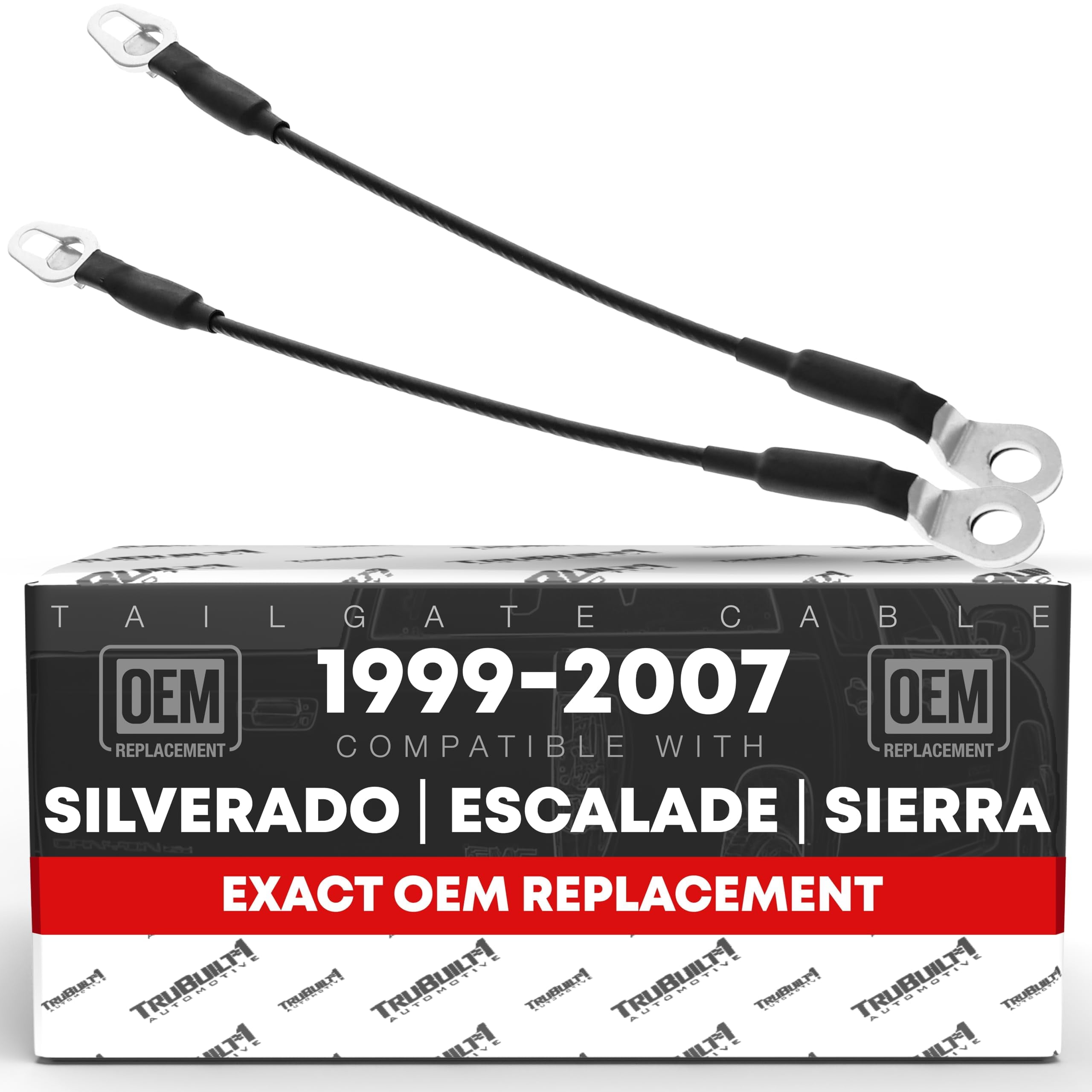 Tailgate Support Cable Set, Rear Left & Right Side - Compatible with ...