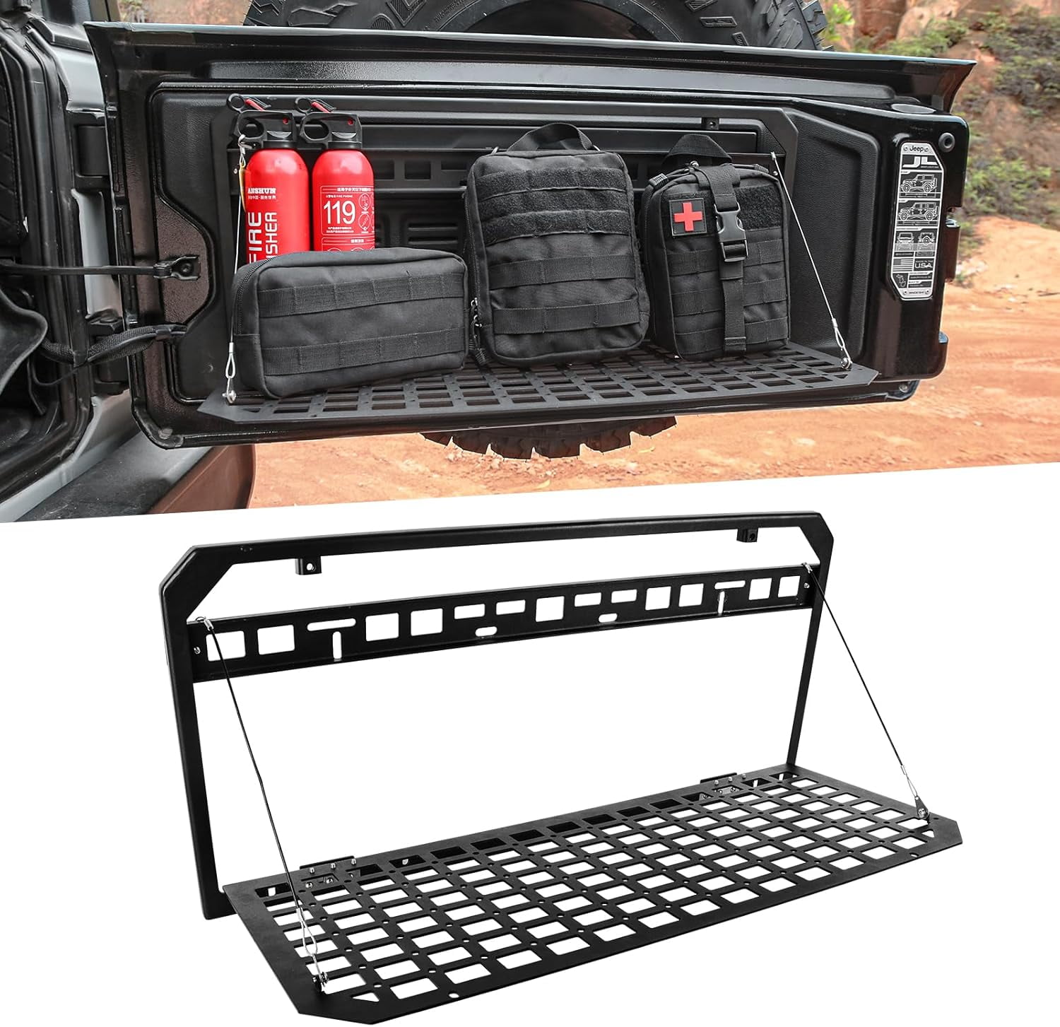 Car Engine Parts Tailgate Table Foldable Rear Cargo Shelf Compatible ...
