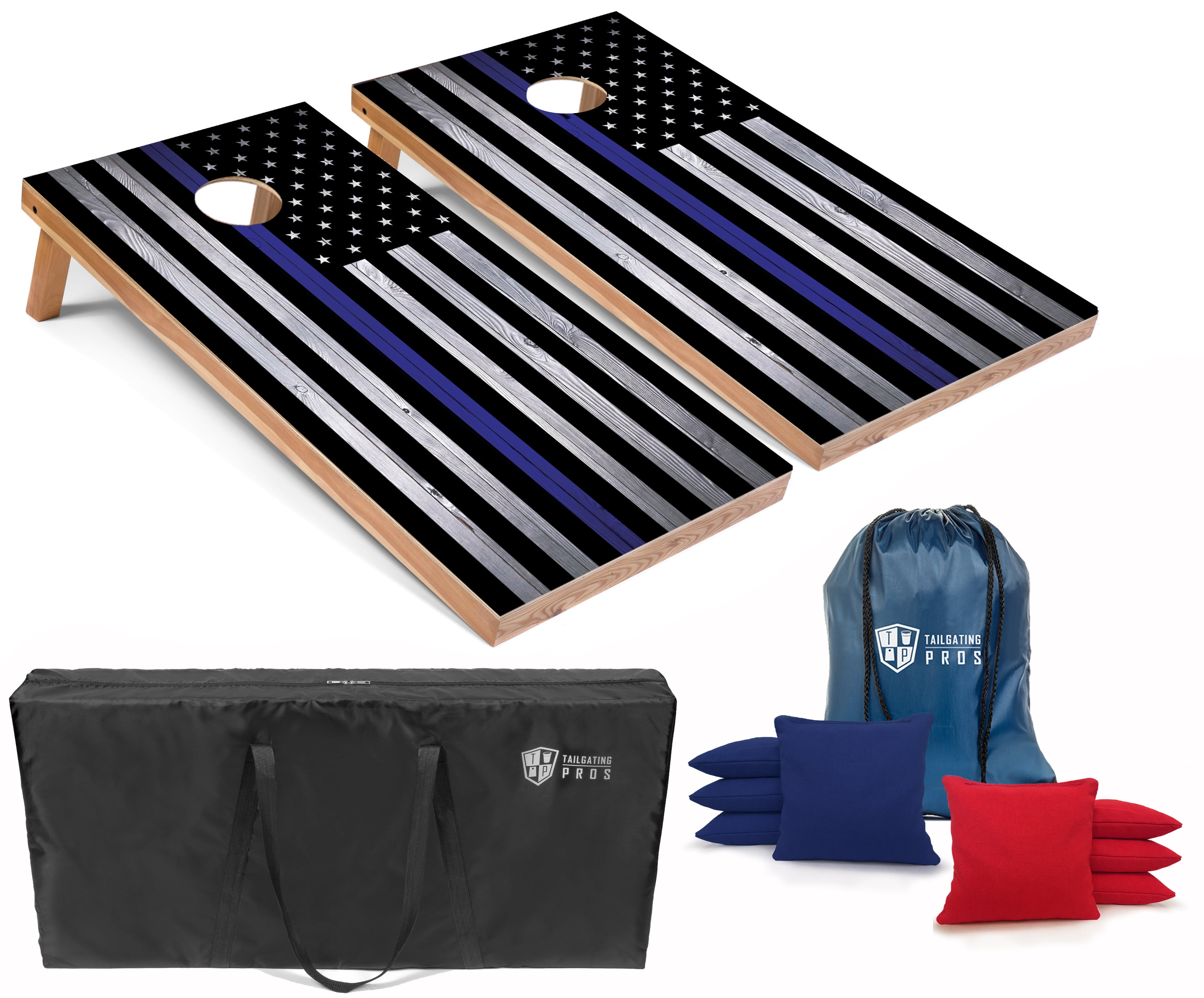Tailgating Pros Cornhole Board Set w/Bean Bags and Carrying Case - 4'x2 ...