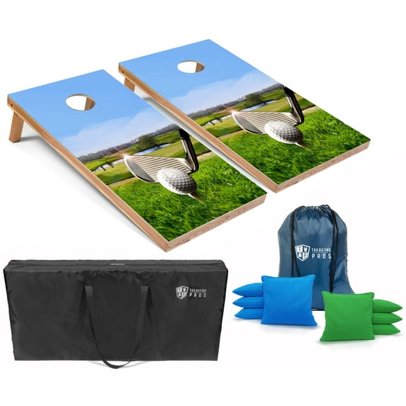 Tailgating Pros Cornhole Board Set w/Bean Bags and Carrying Case - 4'x2 ...