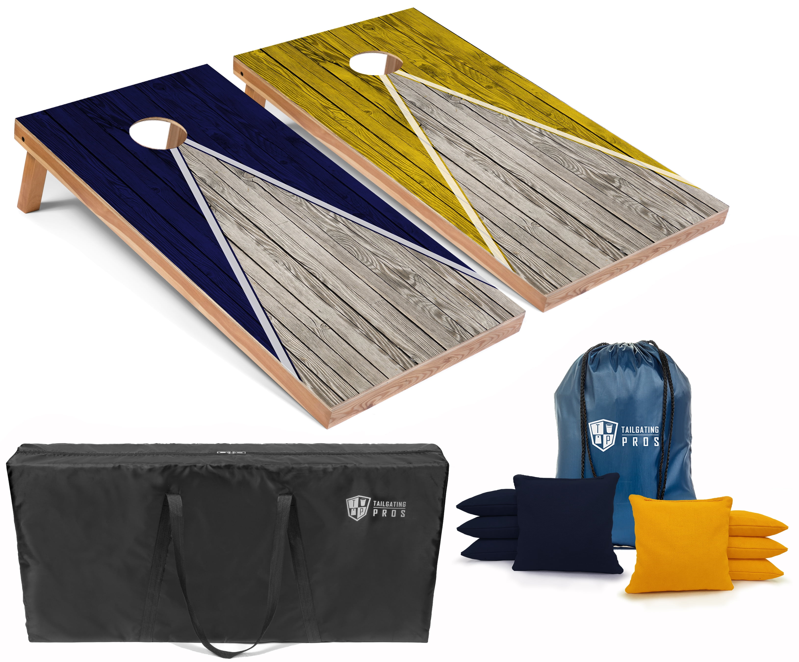 Tailgating Pros Pyramid Cornhole Board Set w/ Bean Bags and Carrying ...