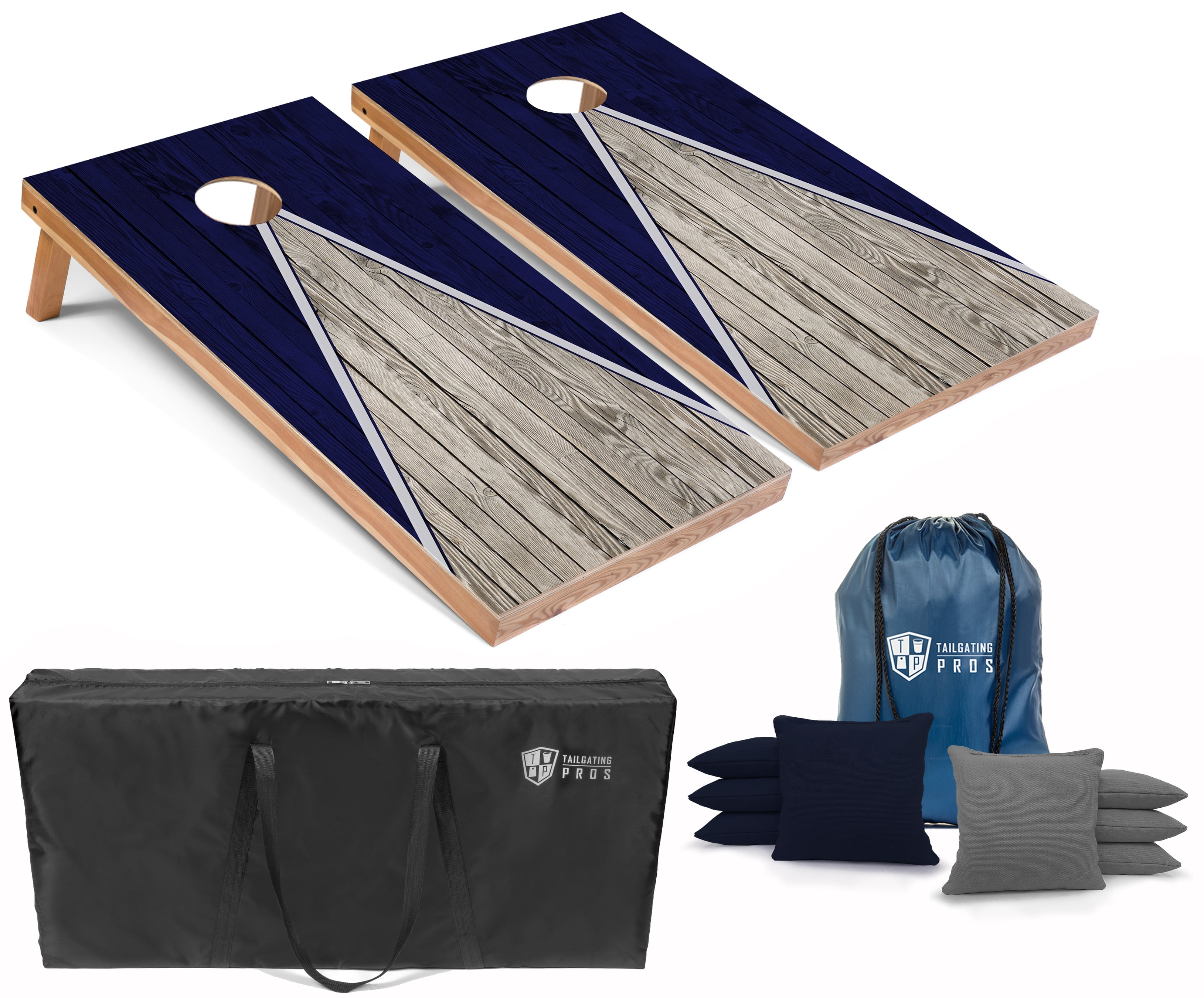 Tailgating Pros Pyramid Cornhole Board Set w/ Bean Bags and Carrying ...