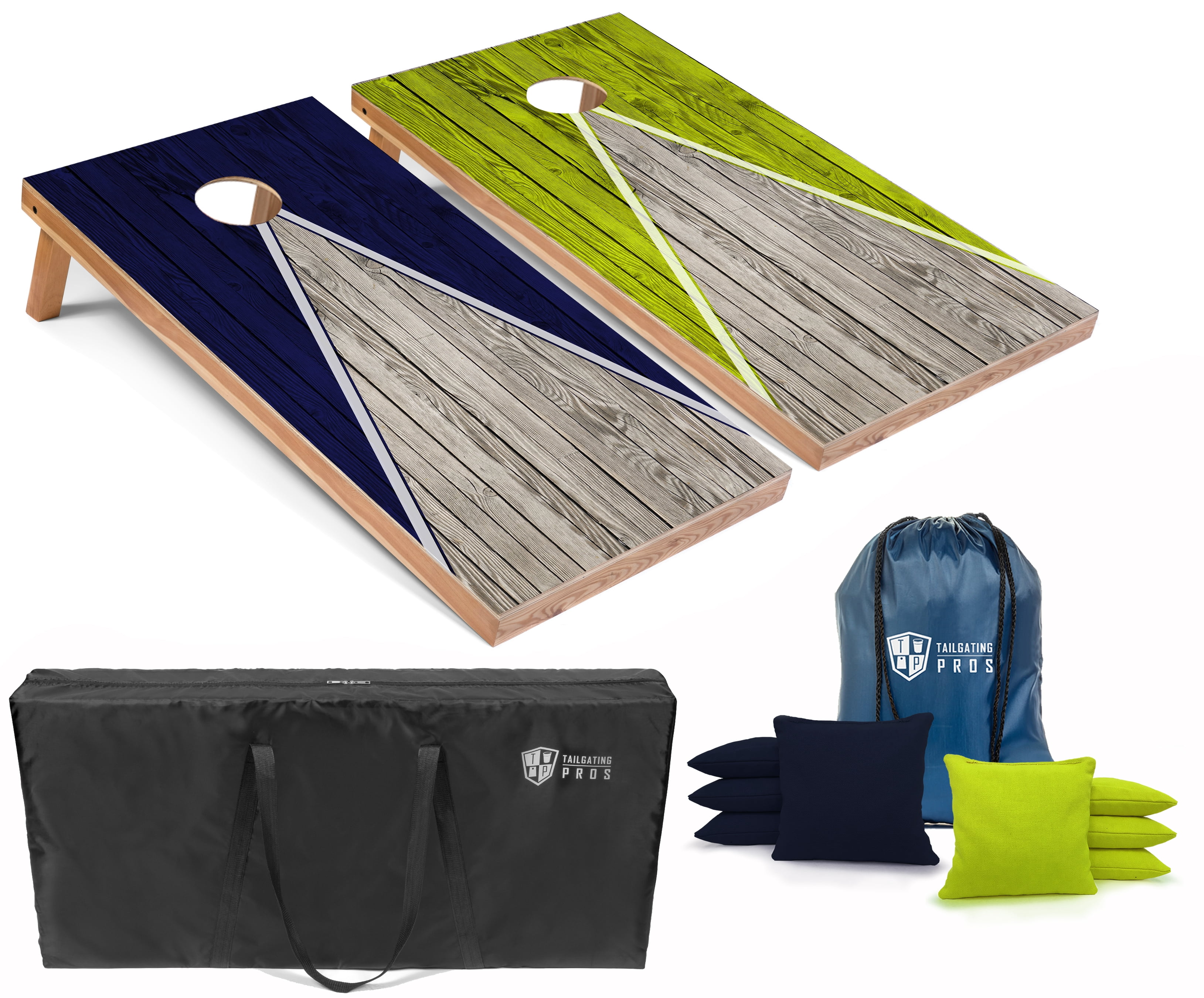 Tailgating Pros Pyramid Cornhole Board Set w/ Bean Bags and Carrying ...