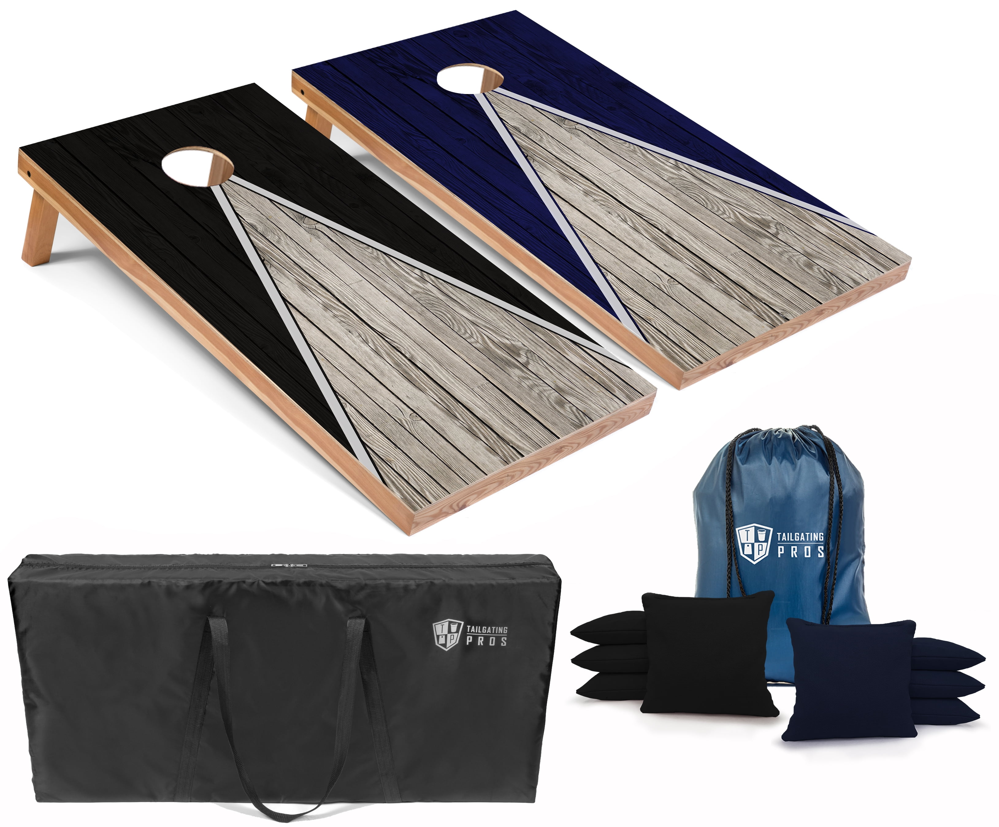 Tailgating Pros Pyramid Cornhole Board Set w/ Bean Bags and Carrying ...