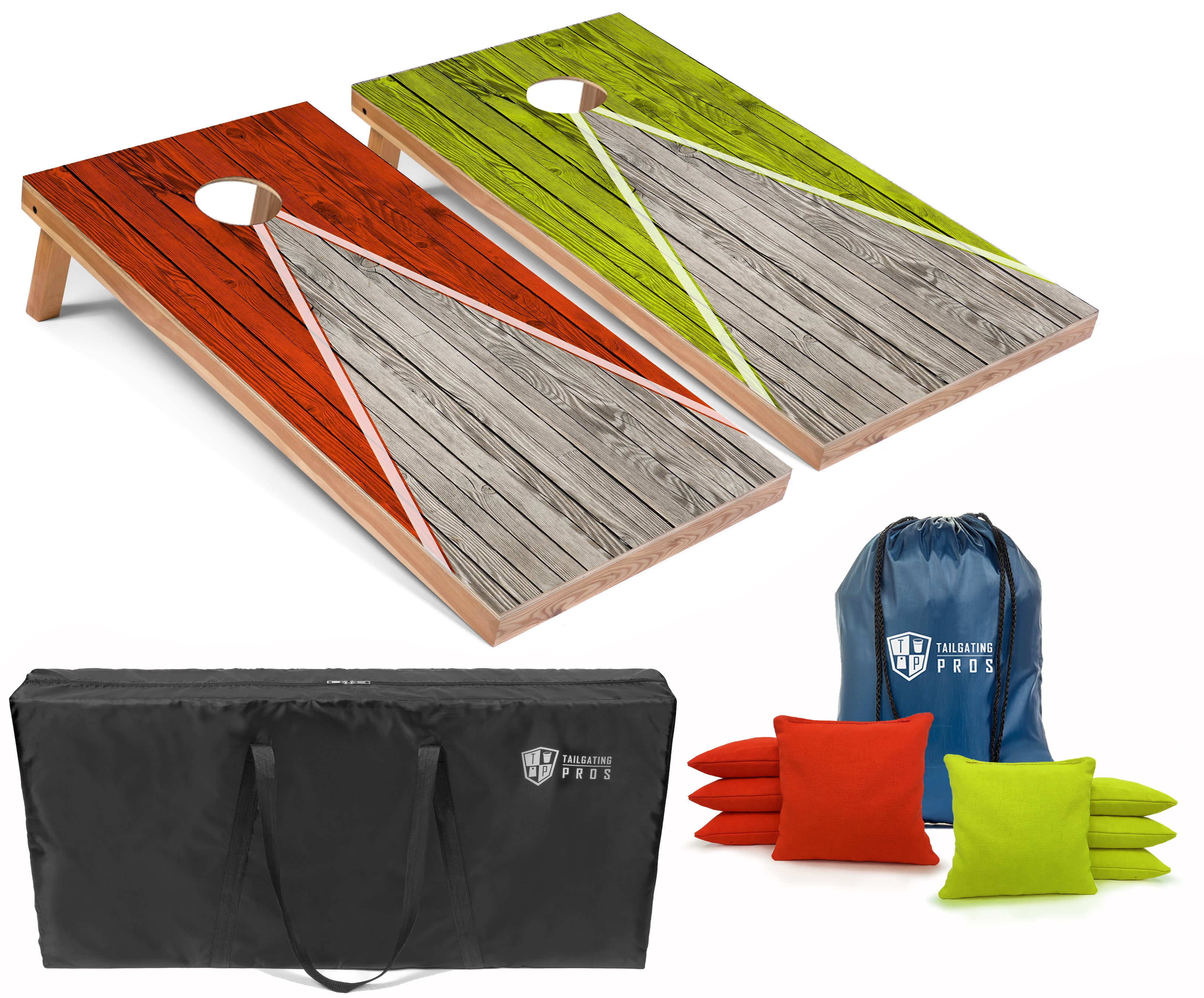 Tailgating Pros Pyramid Cornhole Board Set w/ Bean Bags and Carrying ...