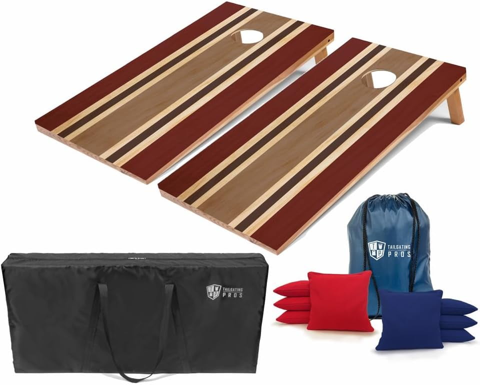 Tailgating Pros Regulation Cornhole Boards - 4'x2' Lightweight Wooden ...
