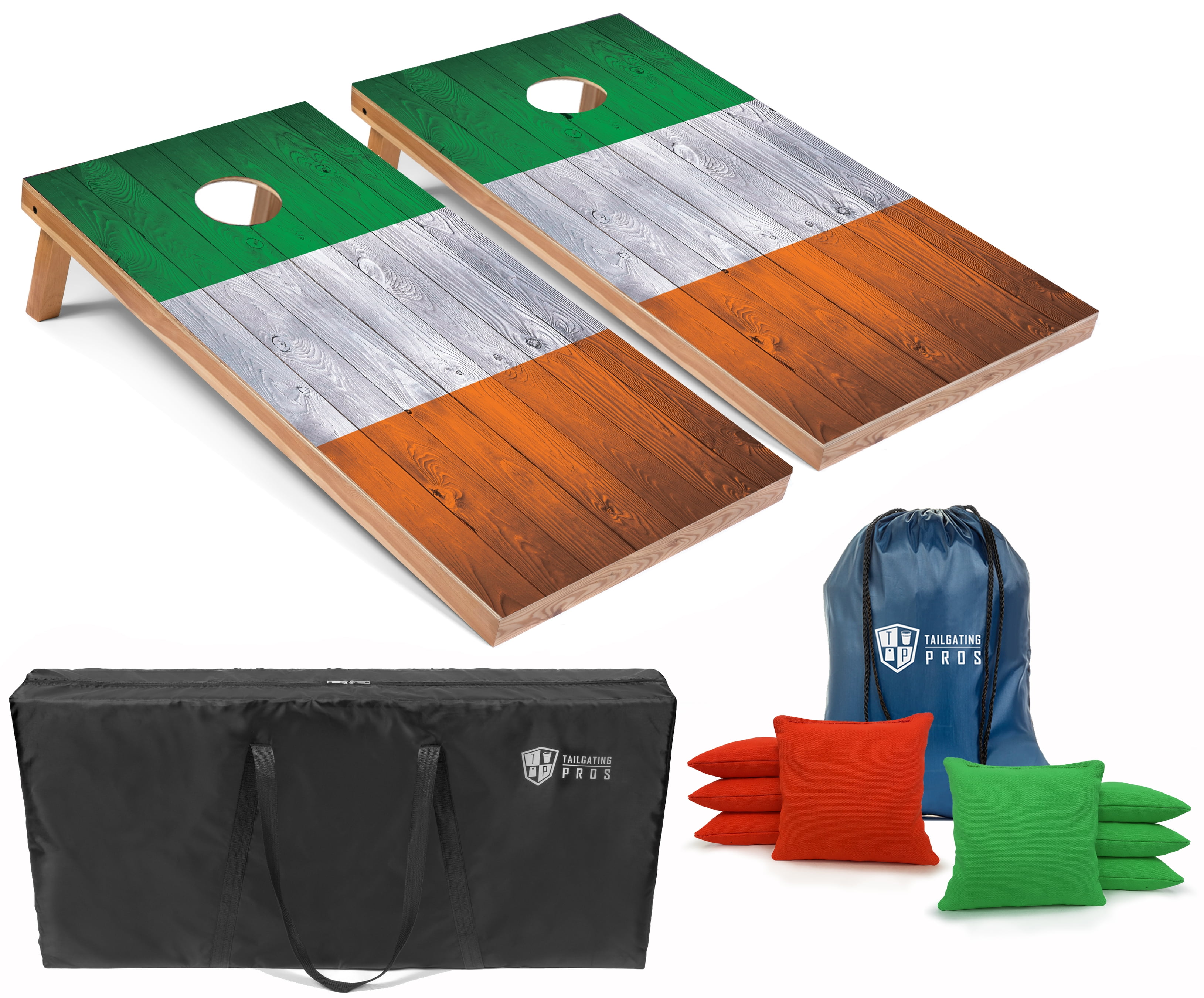 Tailgating Pros Regulation Cornhole Boards Flag Set - Includes 8 Bean ...