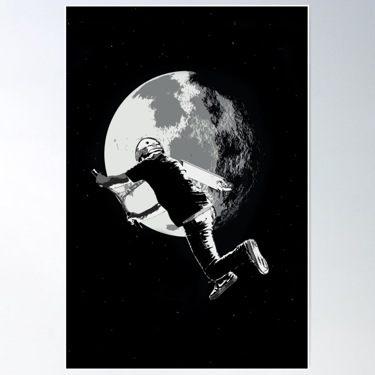 Tailing The Moon - Tail-Whip Scooter Stunt Poster Wall Art, Modern Wall ...